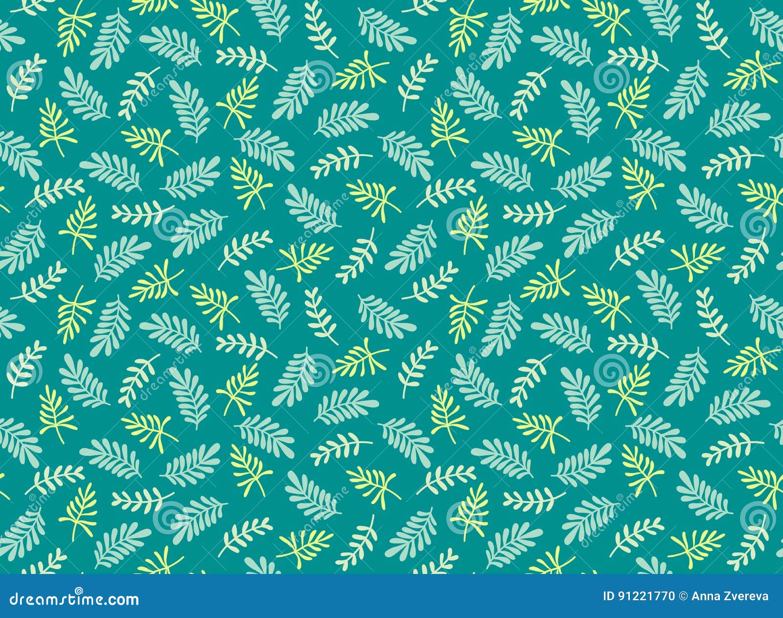 Cute pattern with leaf. stock vector. Illustration of elegant - 91221770