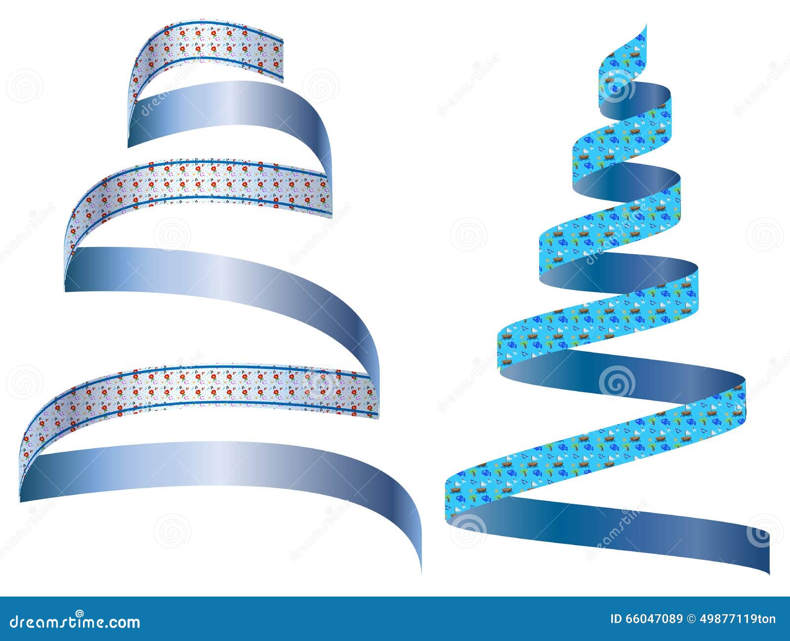 Cute pattern ribbon stock illustration. Illustration of format - 66047089