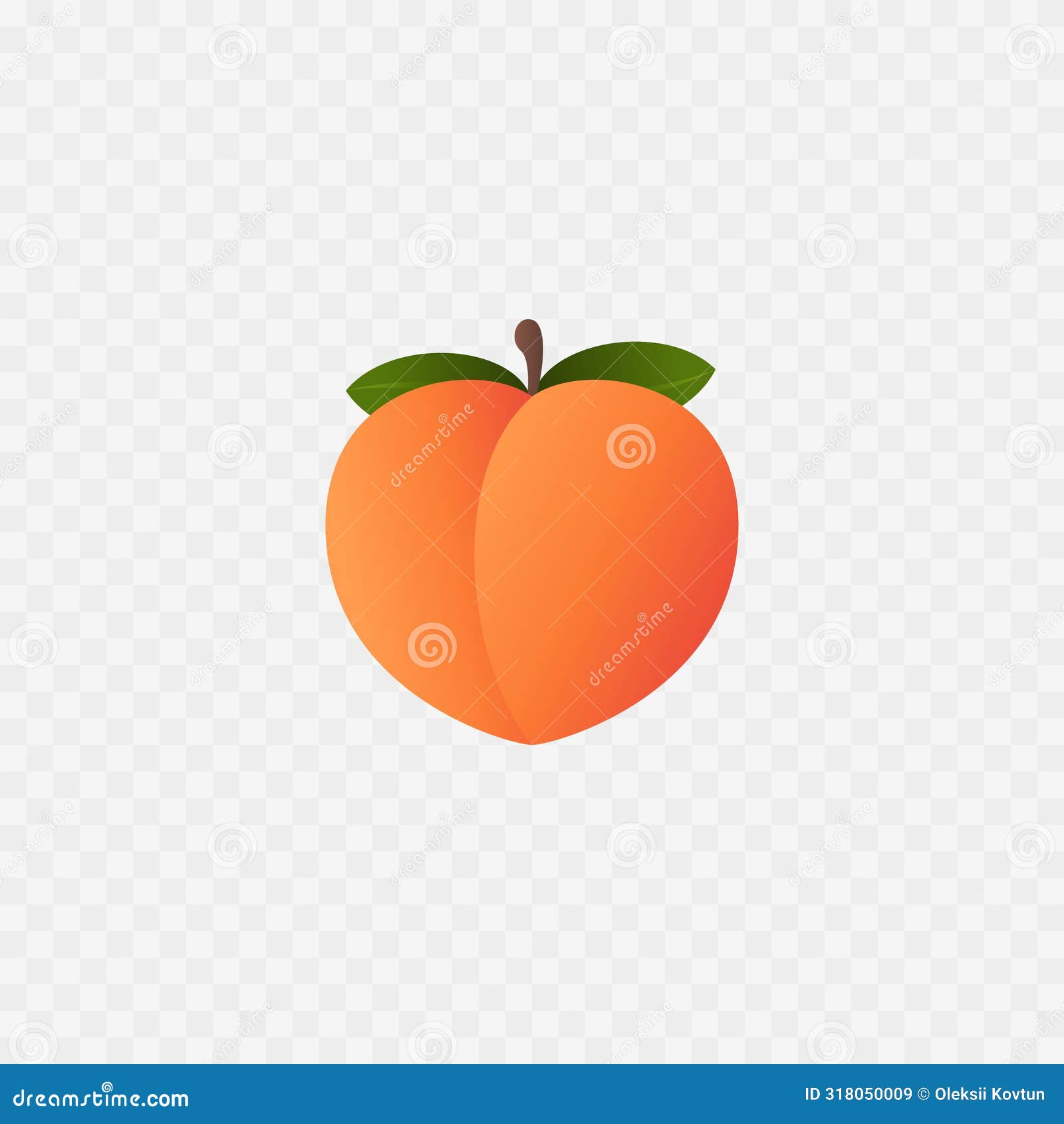 Cute Peach Isolated 3d Realistic Stock Vector - Illustration of icon ...