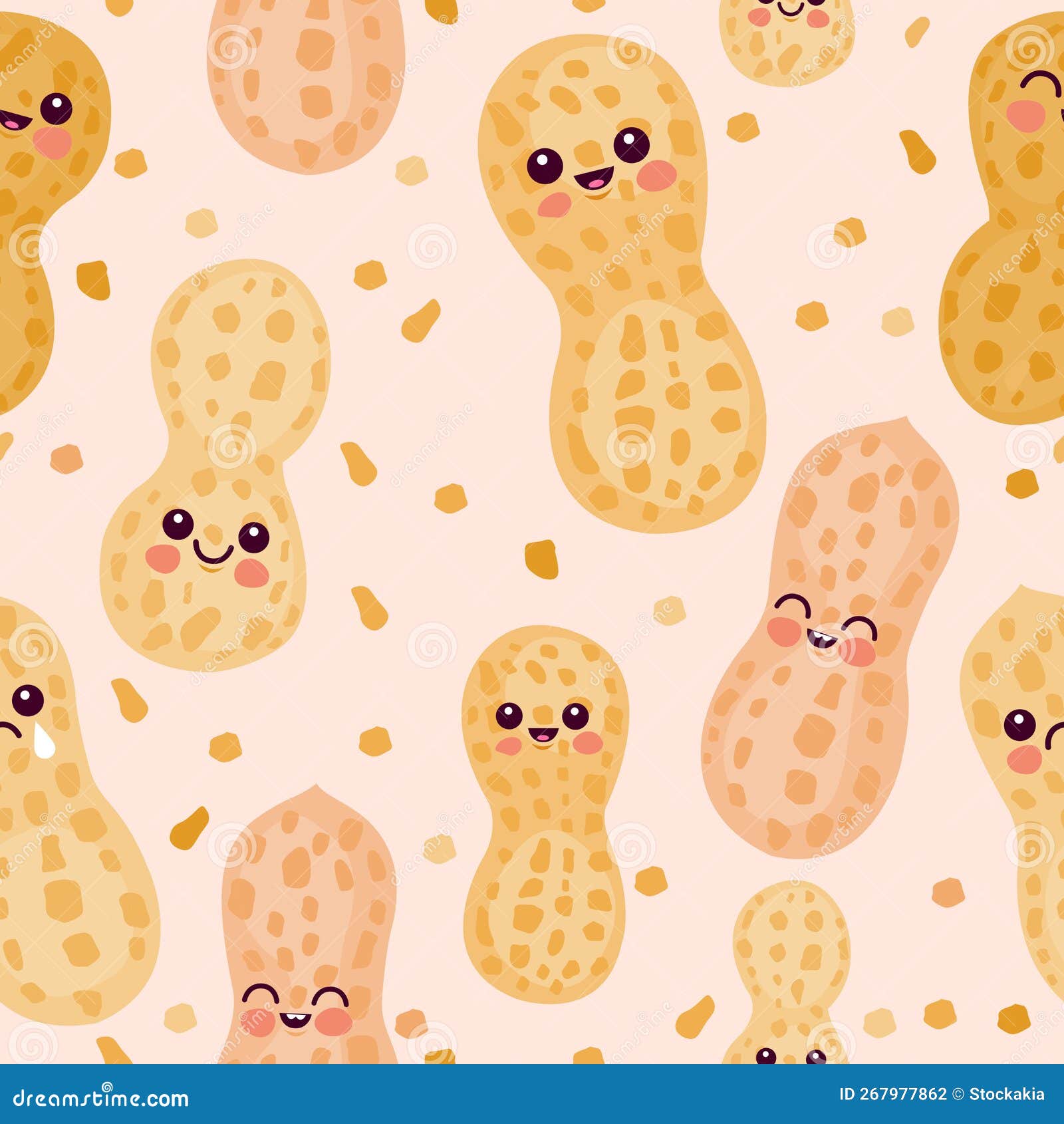 Cute Peanut Characters. Vector Black And White Coloring Page ...