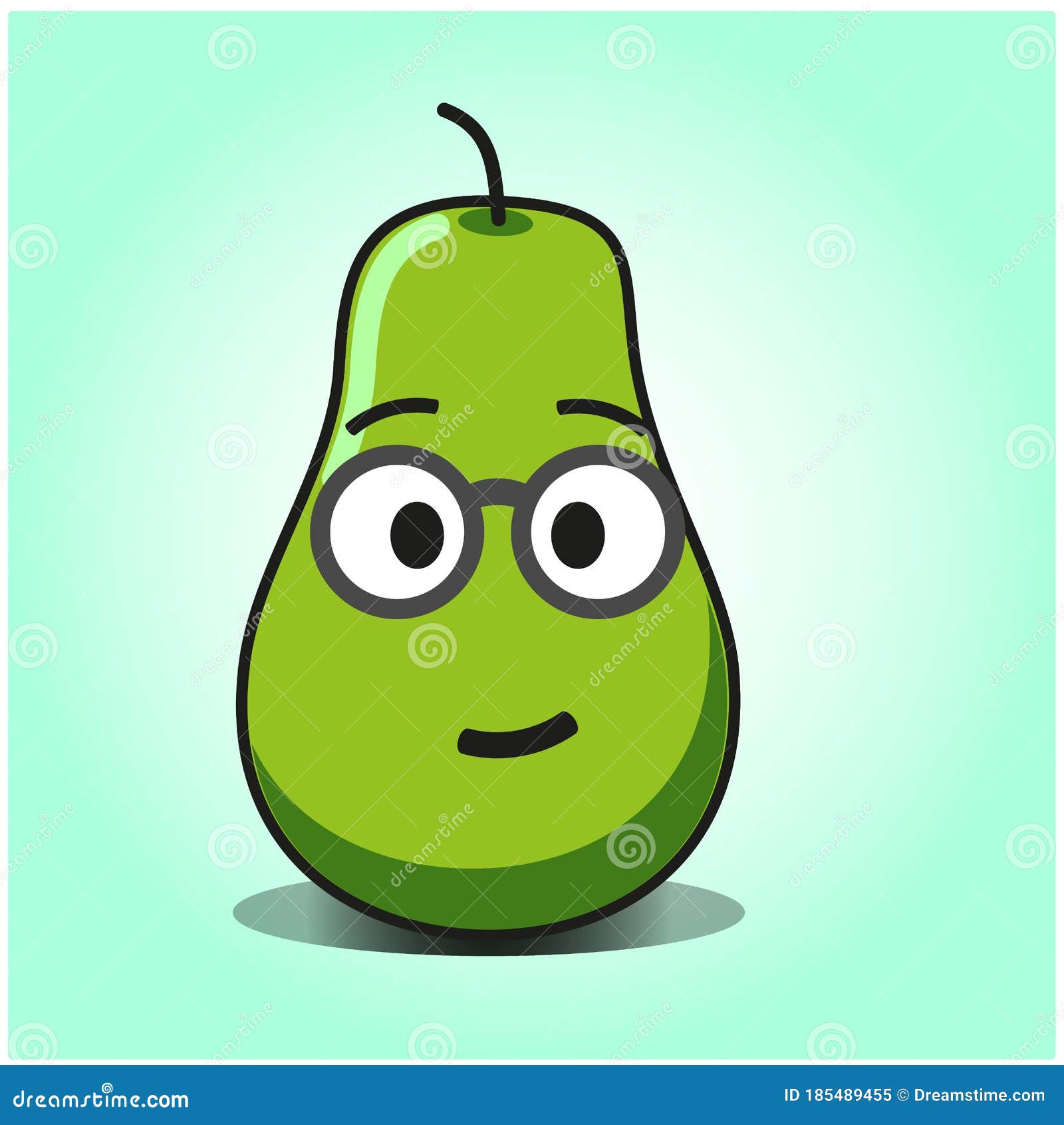 Cute Pear Cartoon Mascot Character Vector Design Stock Vector ...