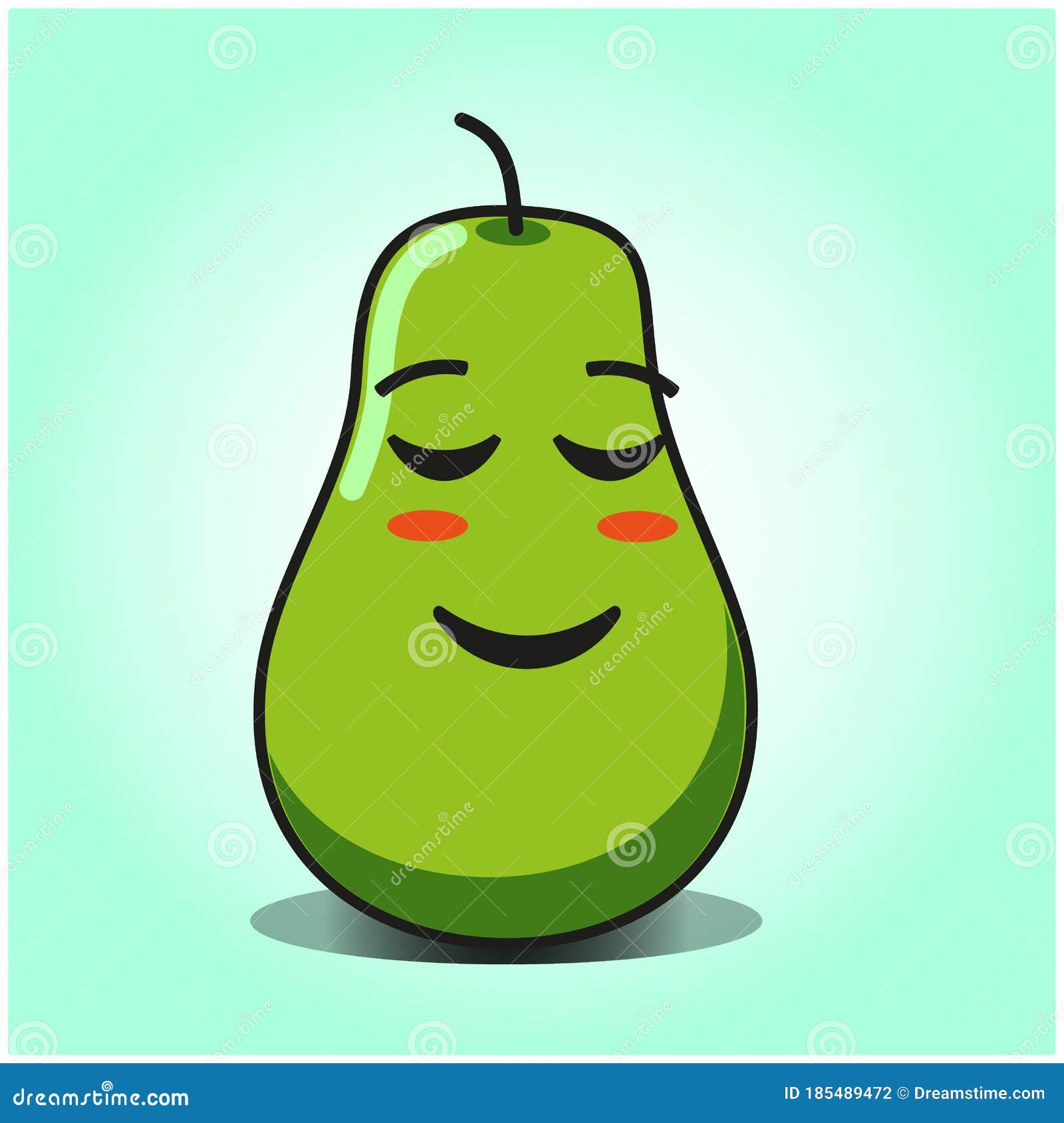 Cute Pear Cartoon Mascot Character Vector Design Stock Vector ...