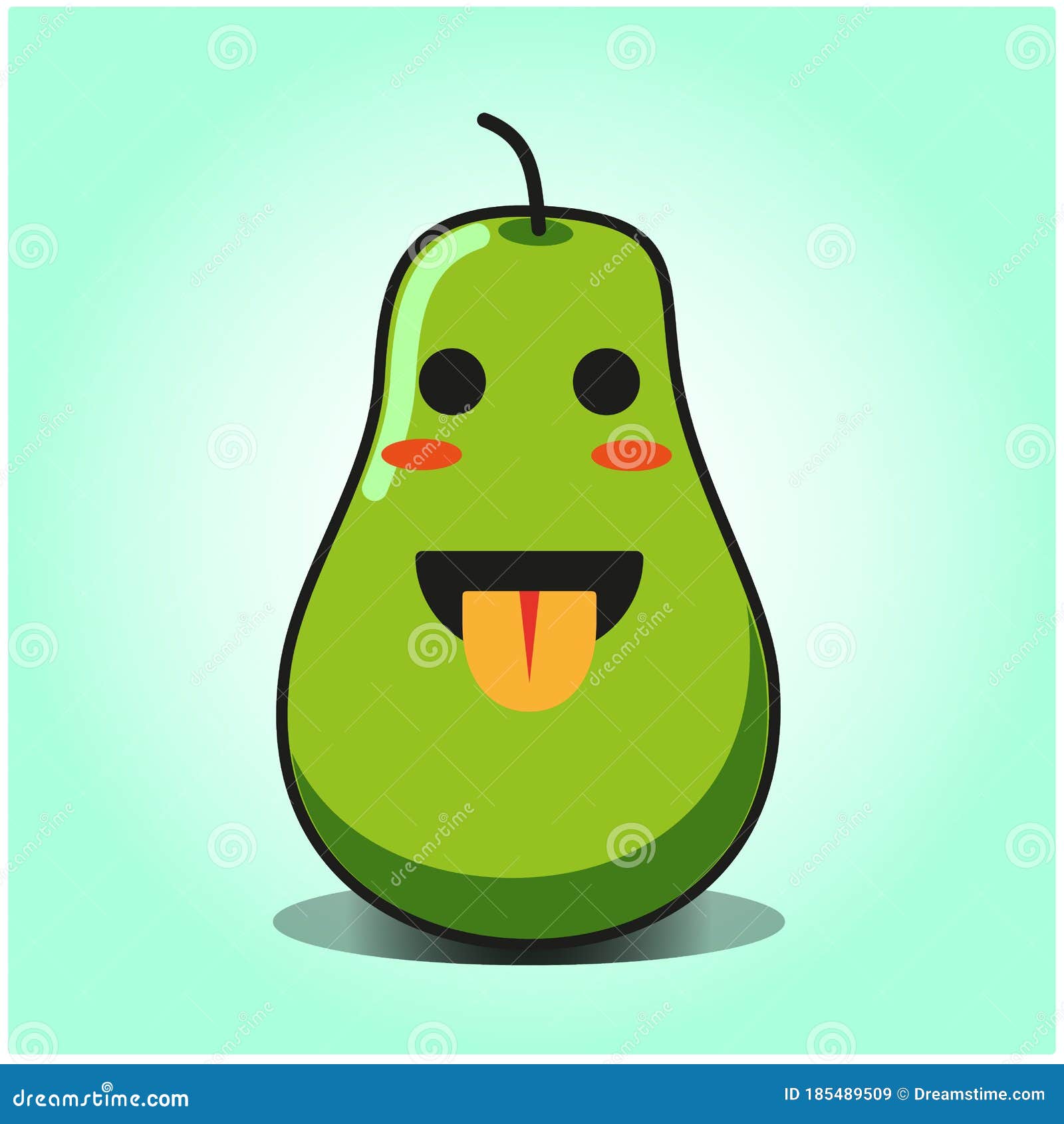 Cute Pear Cartoon Mascot Character Vector Design Stock Vector ...