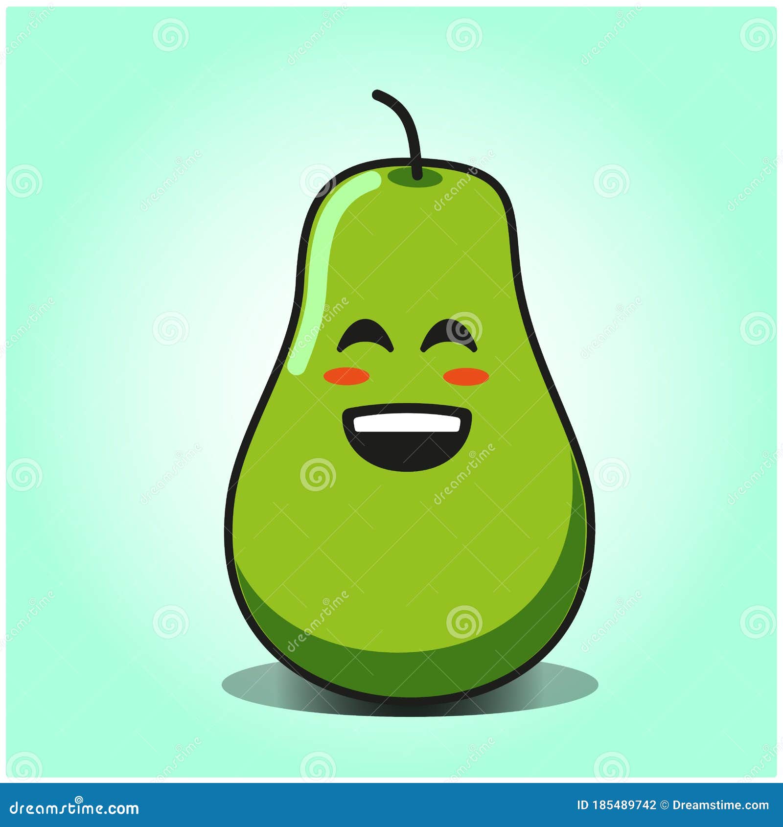 Cute Pear Cartoon Mascot Character Vector Design Stock Vector ...