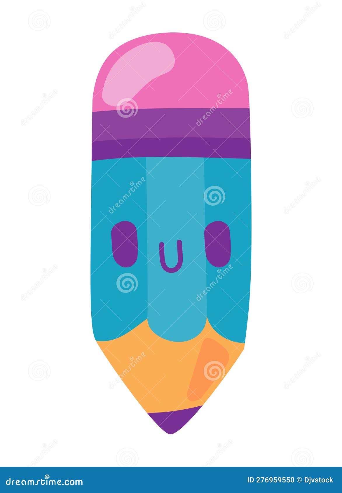 Cute pencil creativity stock vector. Illustration of isolated - 276959550