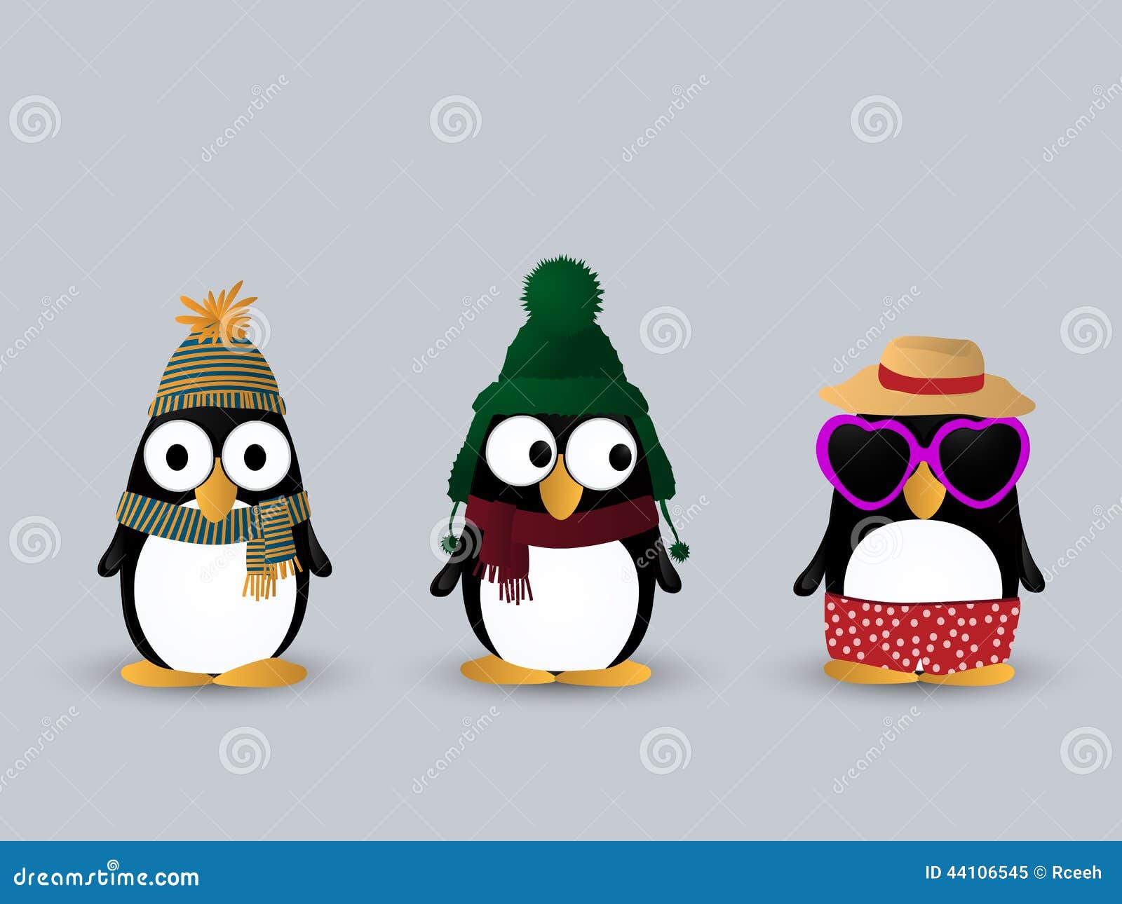 Cute penguin characters stock vector. Illustration of nature - 44106545