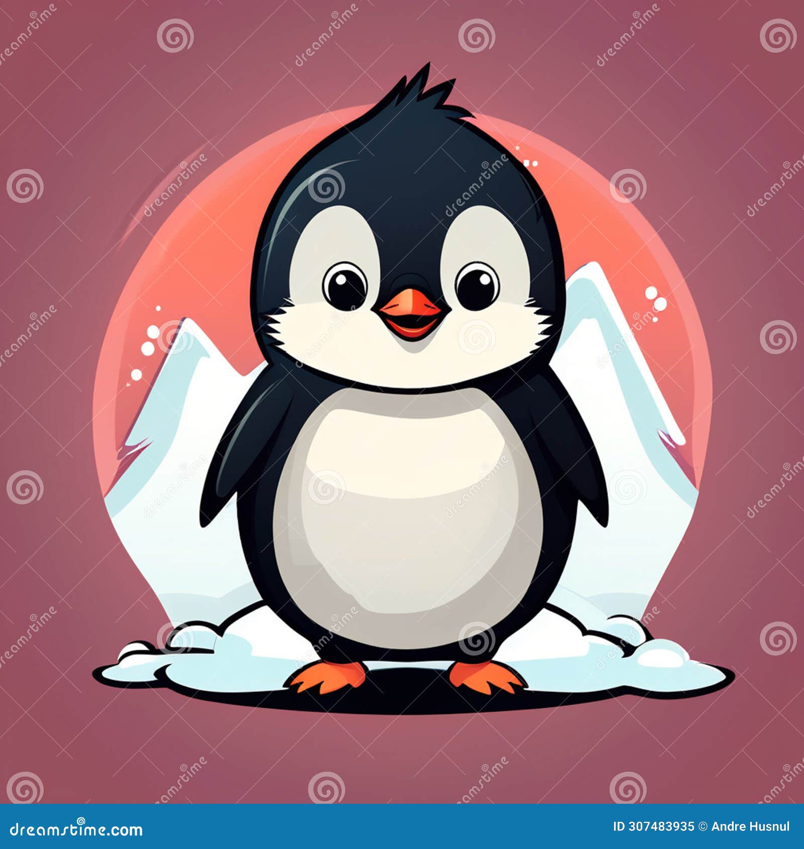Cute Penguin Design Illustration Stock Illustration - Illustration of ...