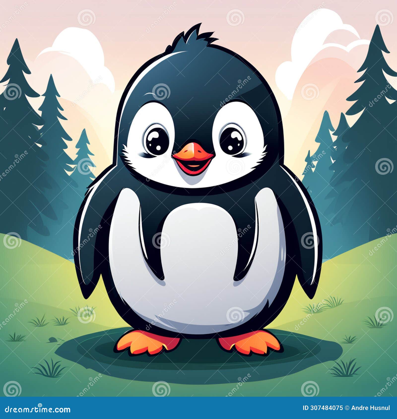 Cute Penguin Design Illustration Stock Illustration - Illustration of ...