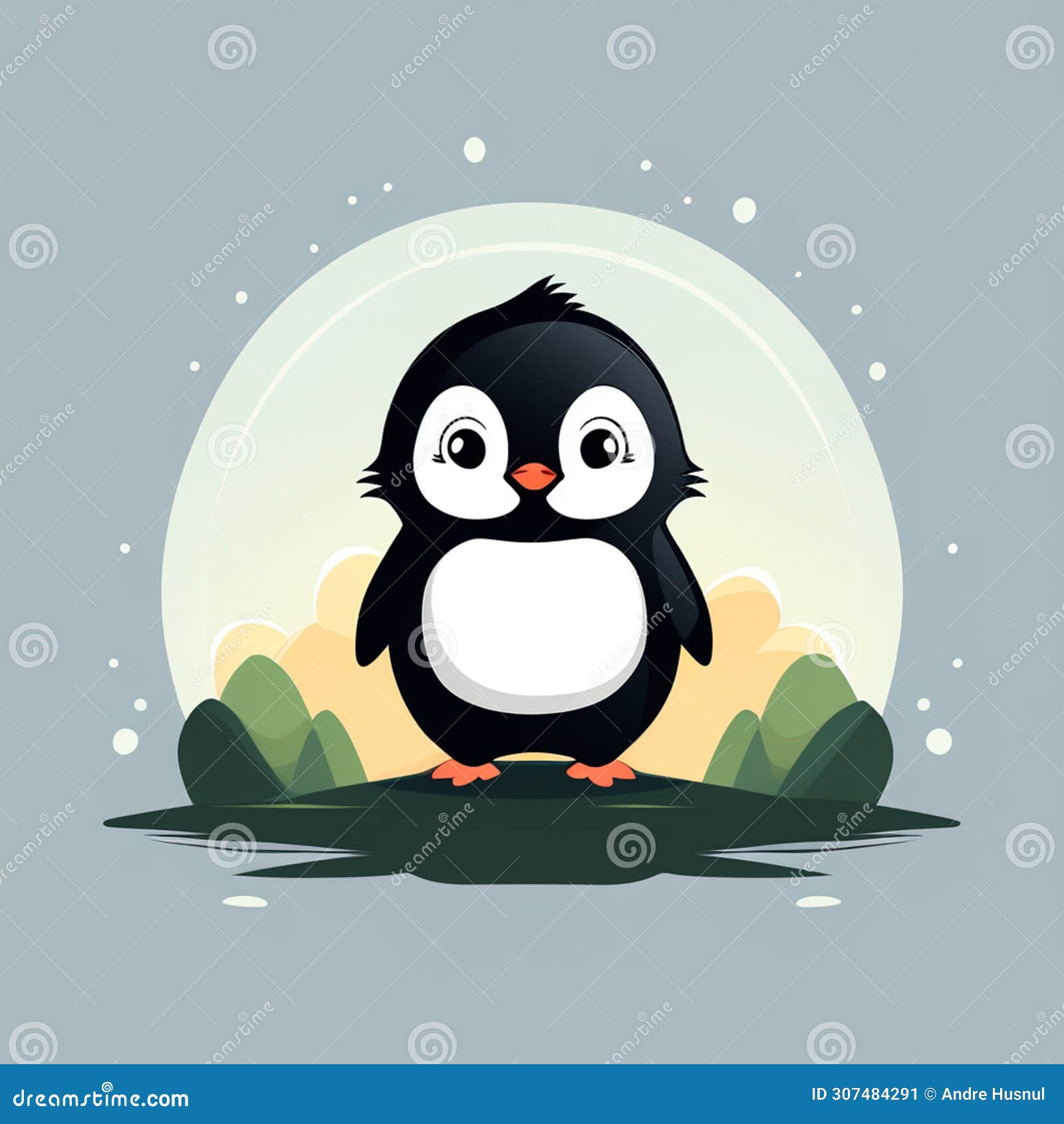 Cute Penguin Design Illustration Stock Illustration - Illustration of ...