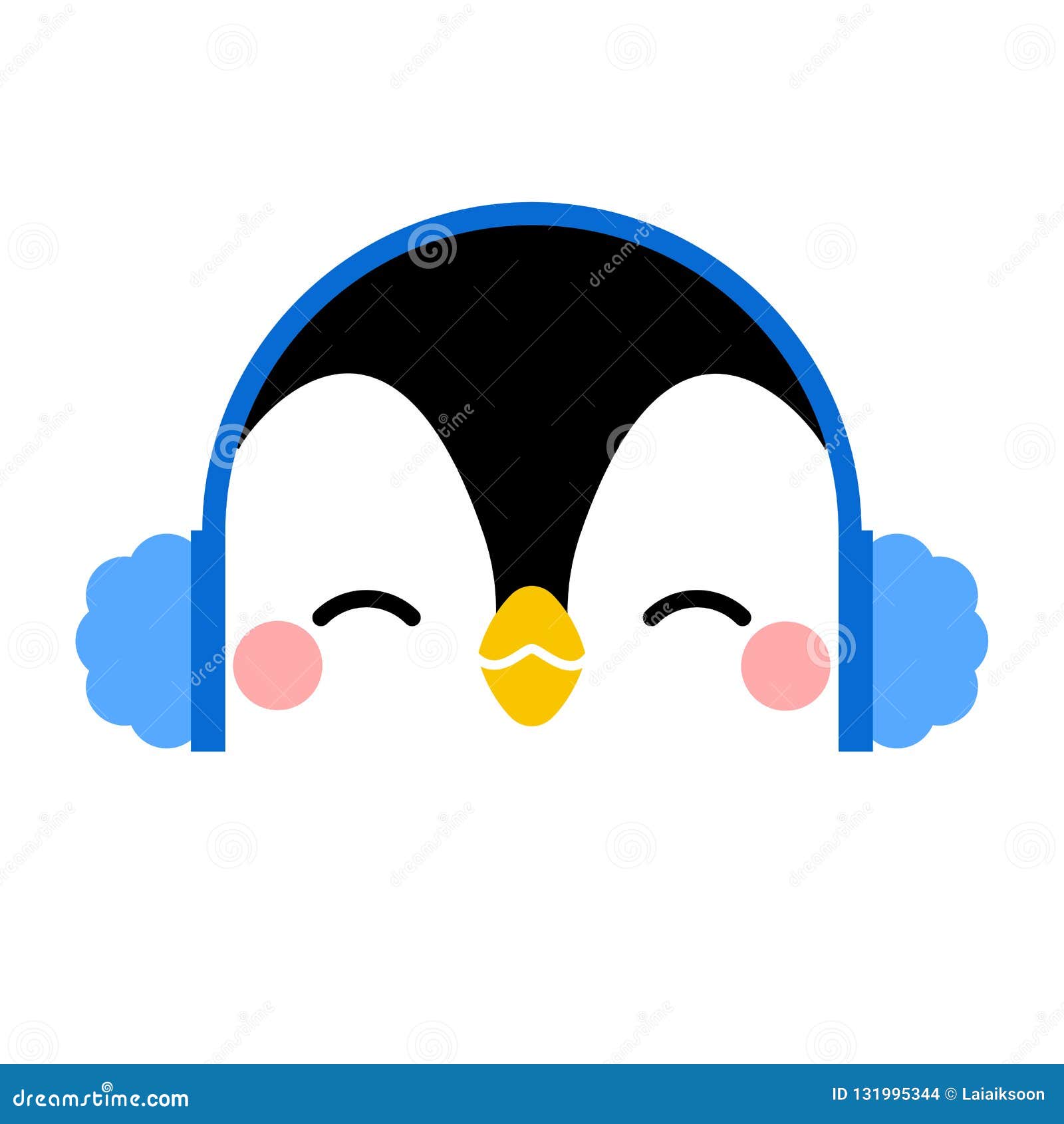 Cute Penguin Face. Vector Illustration Stock Vector - Illustration of ...