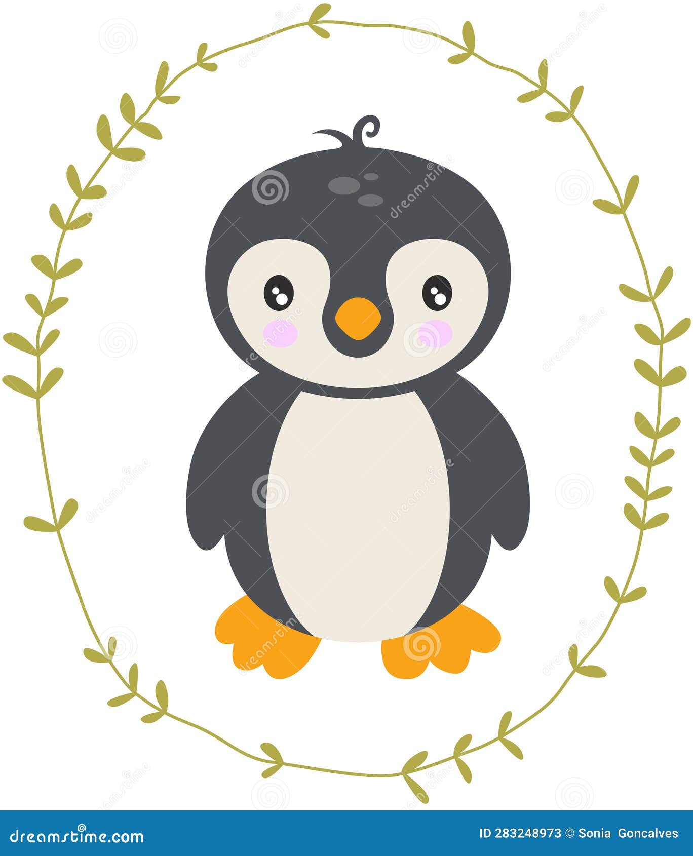 Penguin Border Cartoon Vector | CartoonDealer.com #4657433