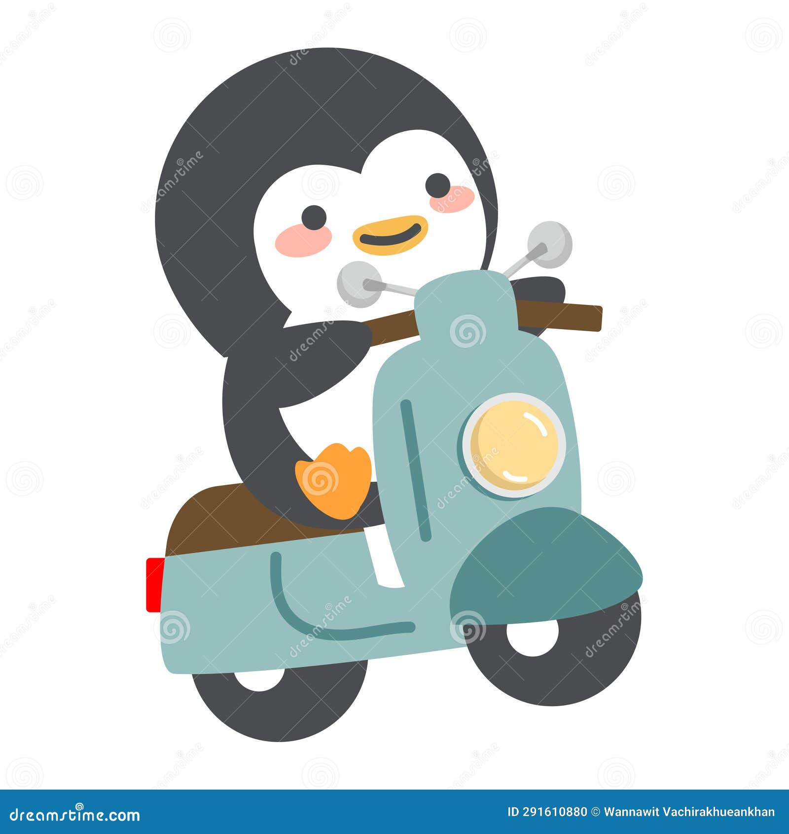 Penguin Riding A Roller Coaster. Vector | CartoonDealer.com #62550525