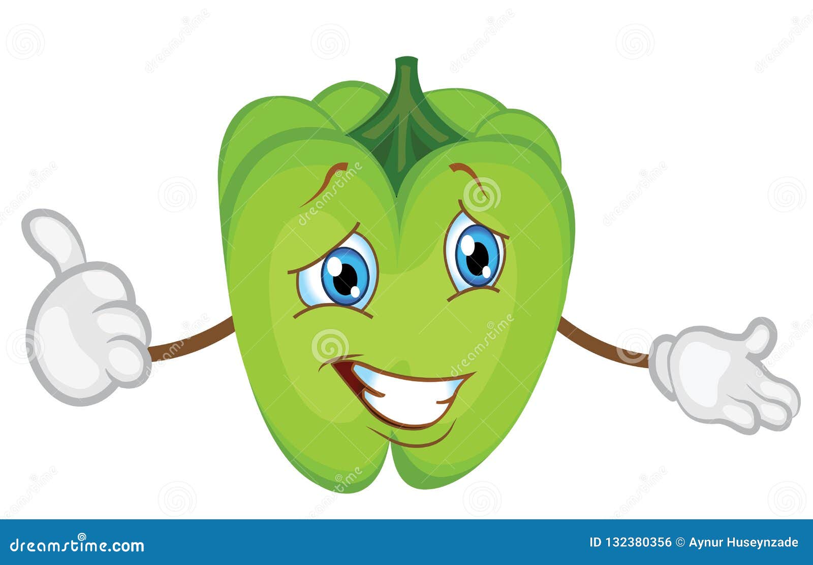 Cute Pepper Character Cartoon. Pepper Vector Illustration Stock Vector ...