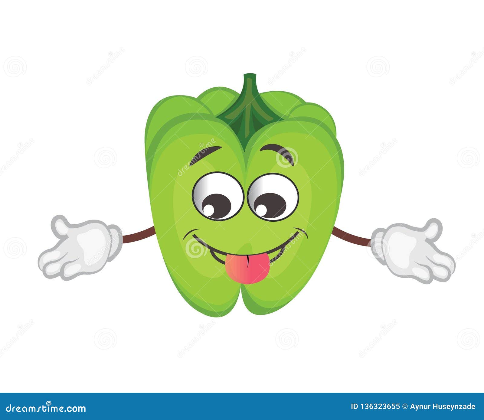 Cute Red Pepper Vegetable Cartoon Illustration | CartoonDealer.com ...