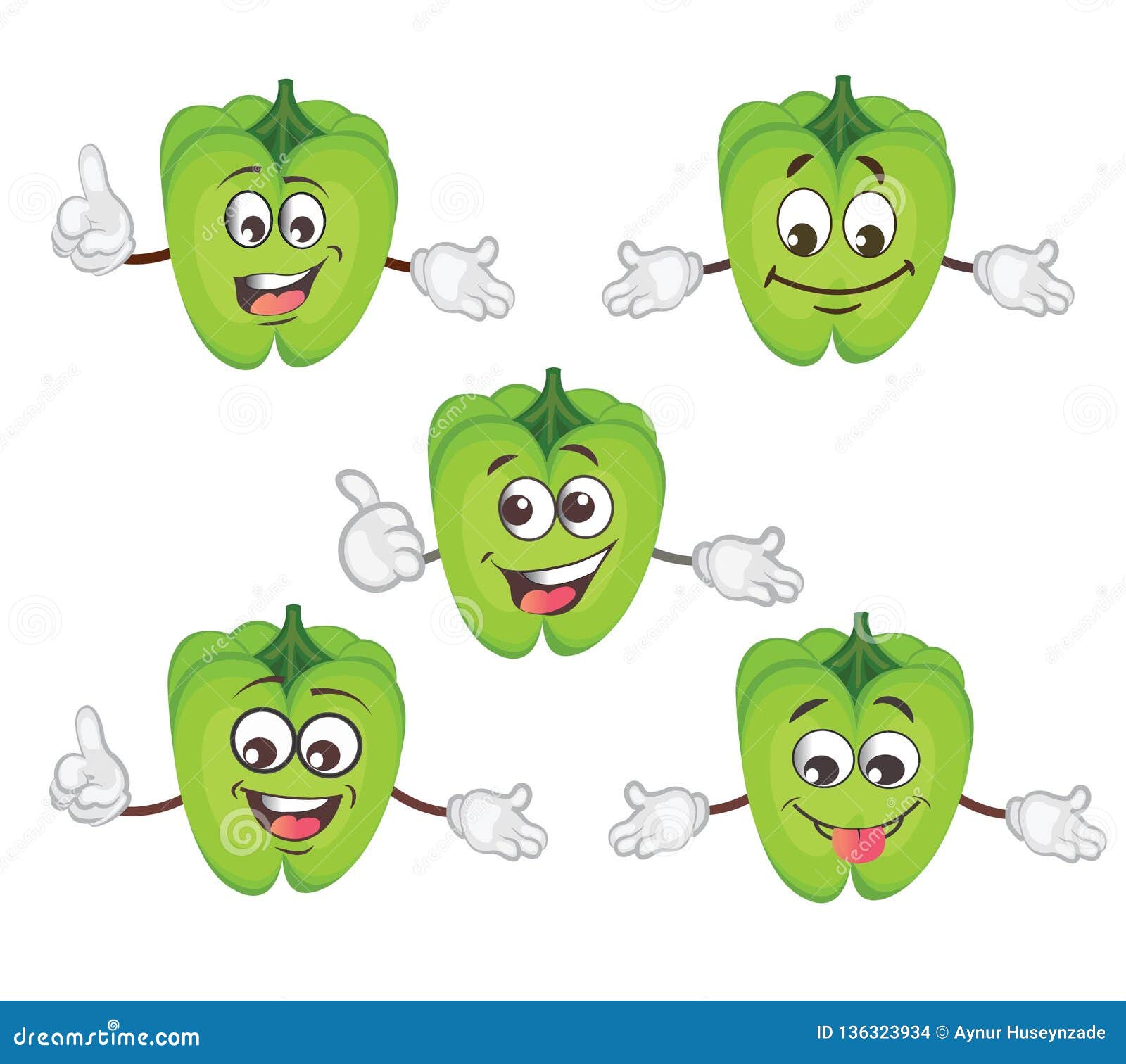 Cute Pepper Character. Cartoon Vector Illustration Stock Illustration ...
