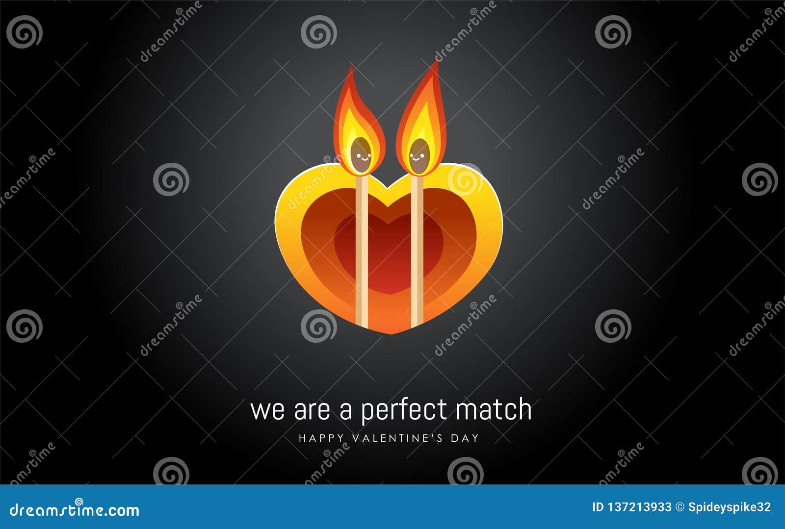 The Cute Perfect Matches. Vector Illustration Stock Vector ...