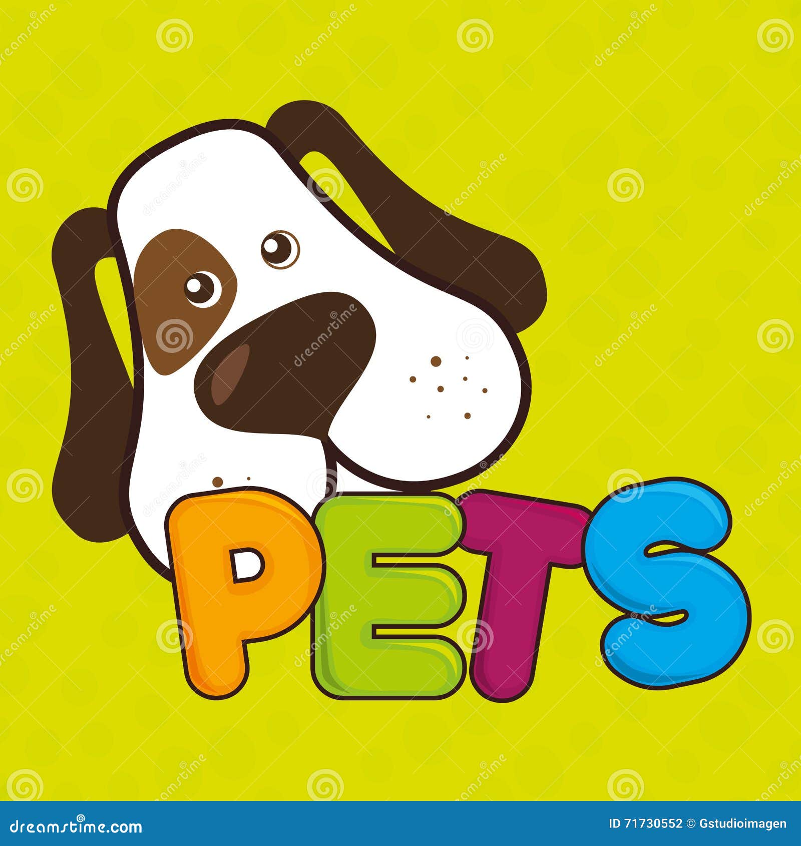 Cute pets design stock illustration. Illustration of adorable - 71730552