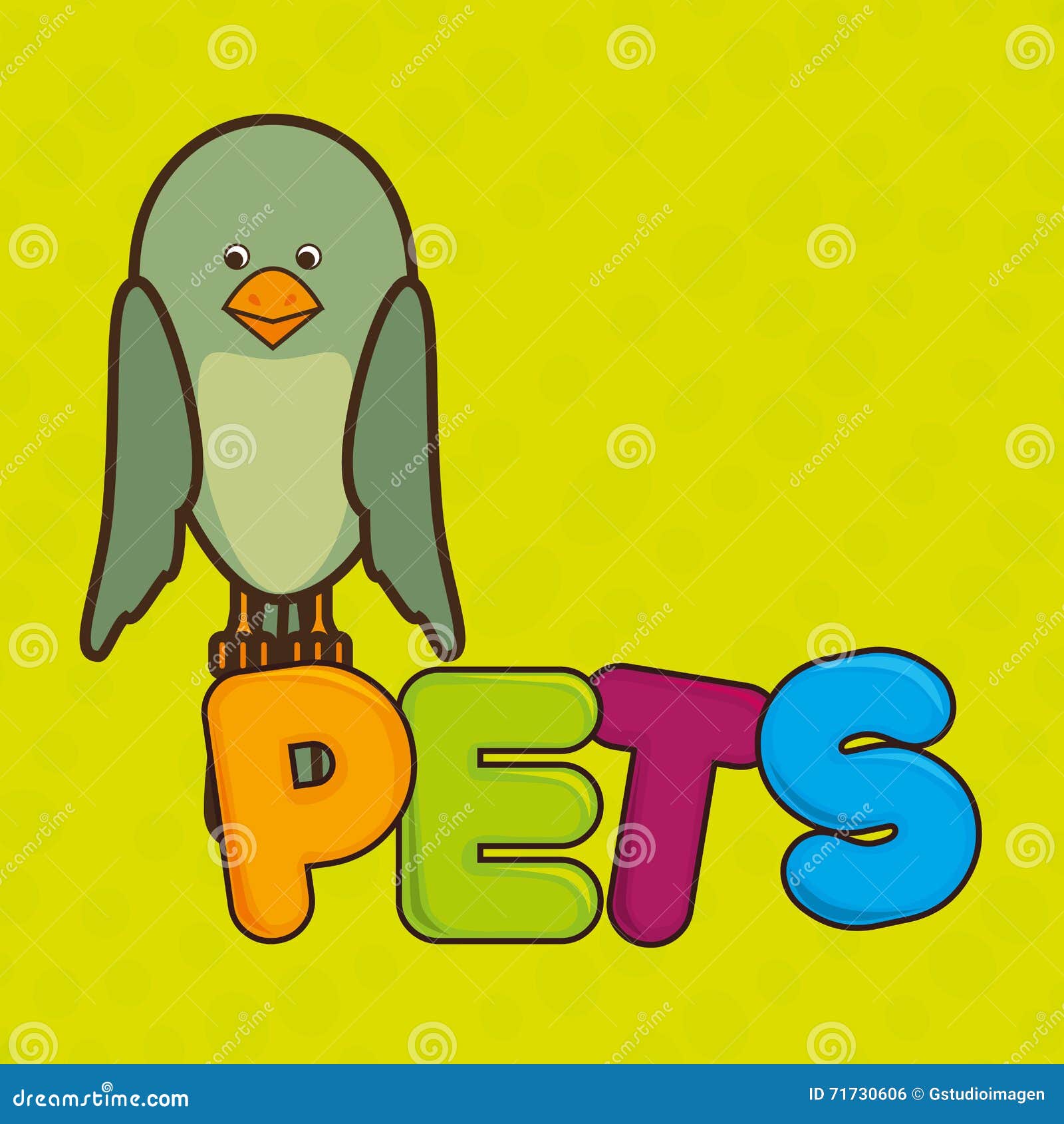 Cute pets design stock illustration. Illustration of domestic - 71730606