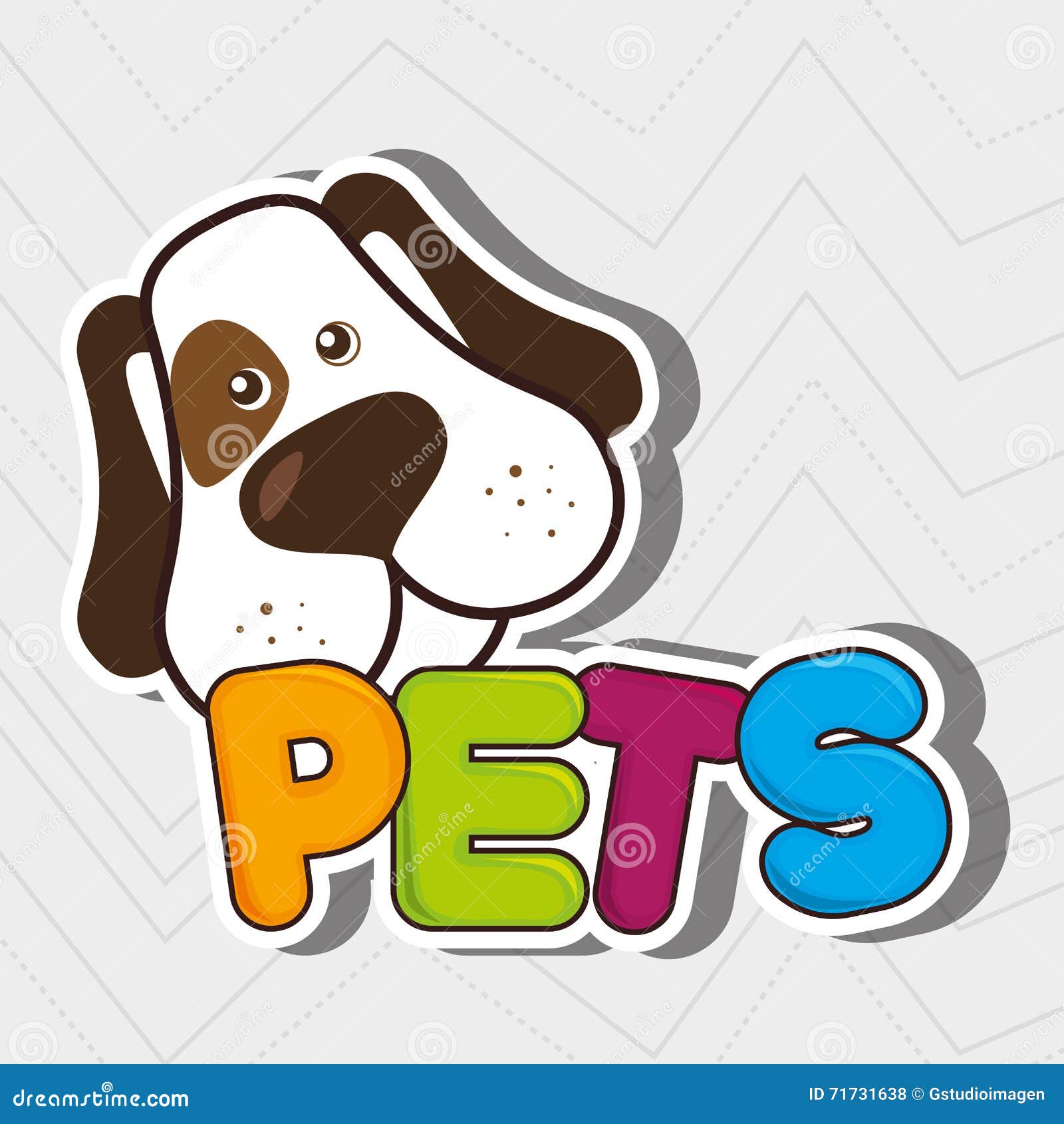 Cute pets design stock illustration. Illustration of cute - 71731638