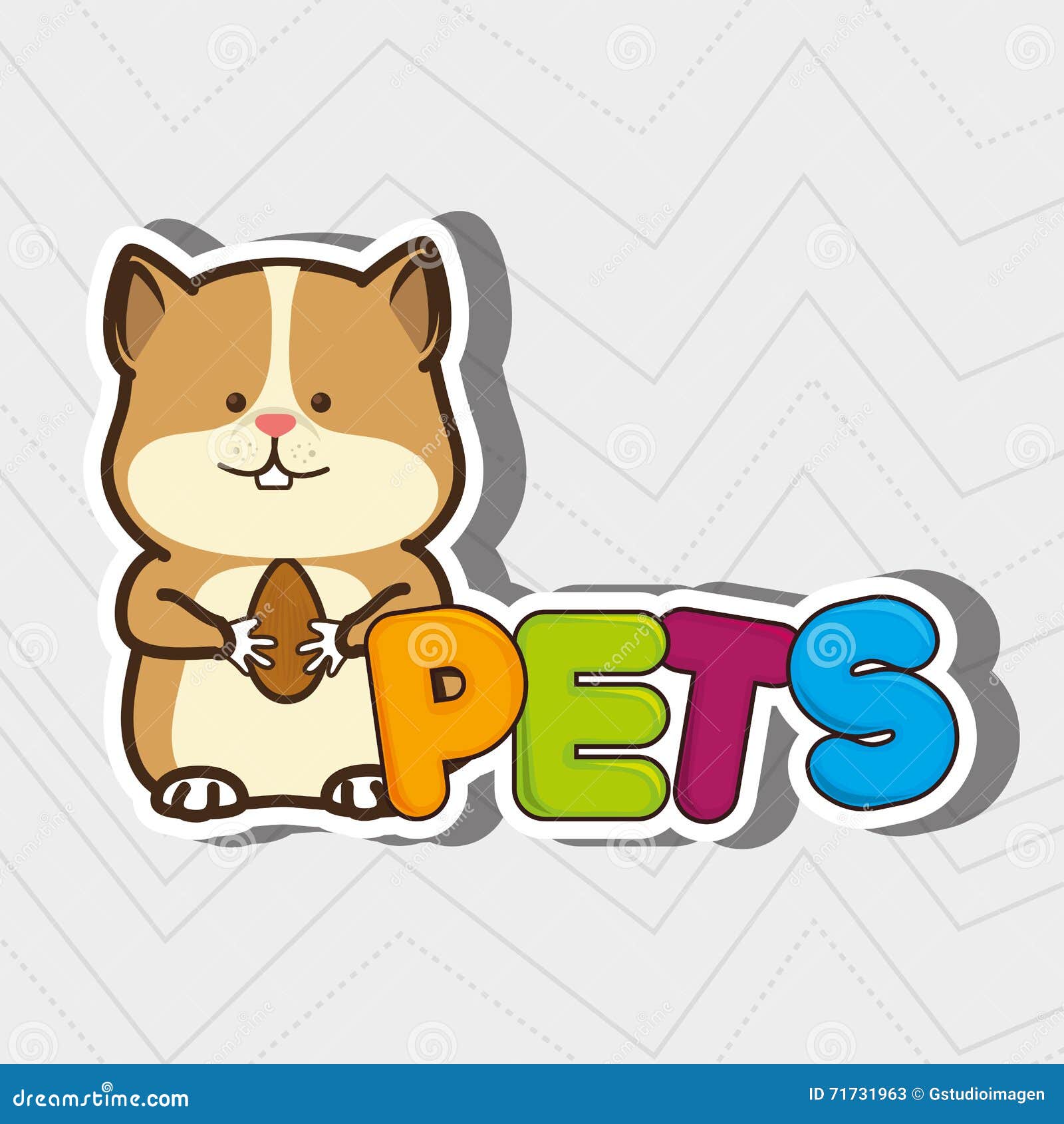 Cute pets design stock illustration. Illustration of abstract - 71731963