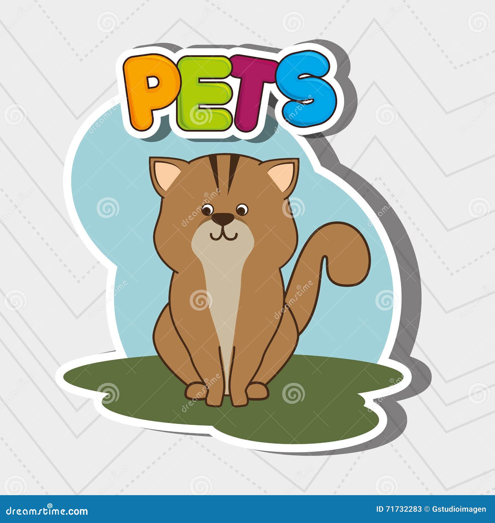 Cute pets design stock illustration. Illustration of friends - 71732283