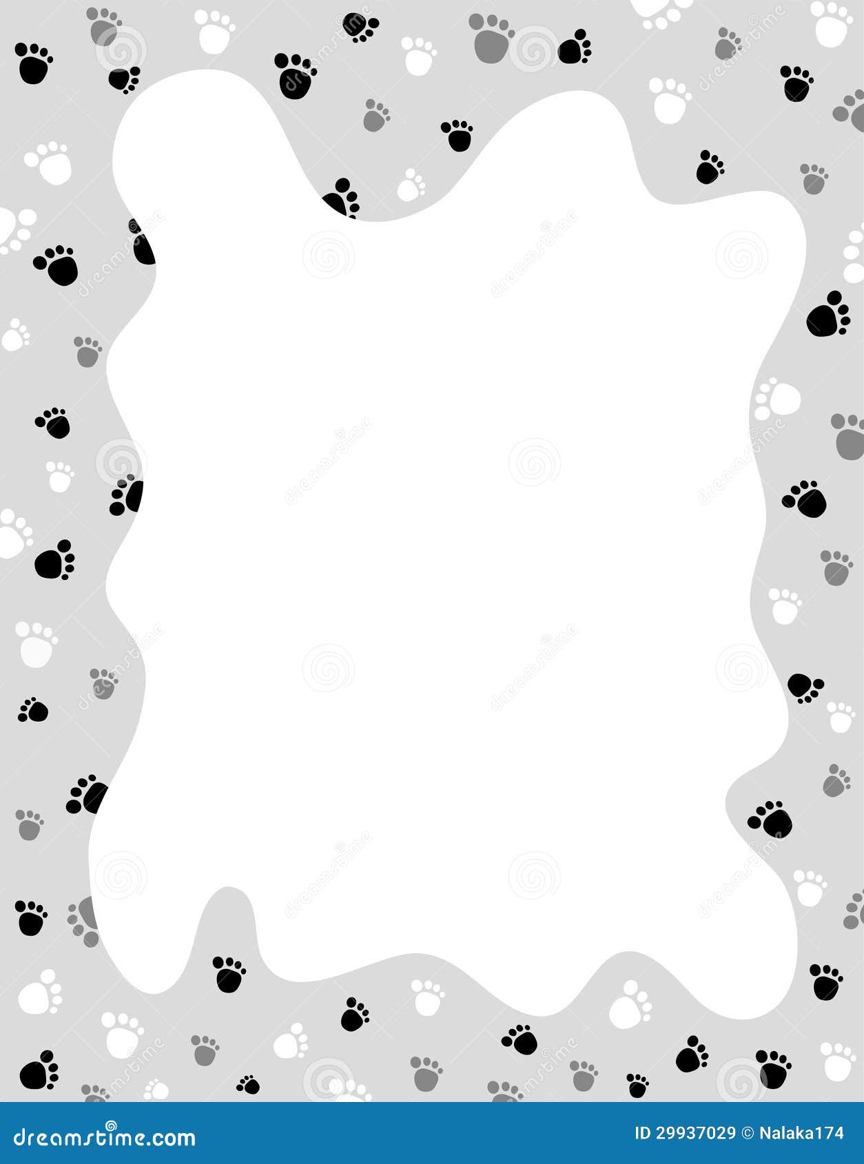 Paw prints border stock vector. Illustration of foot - 29937029