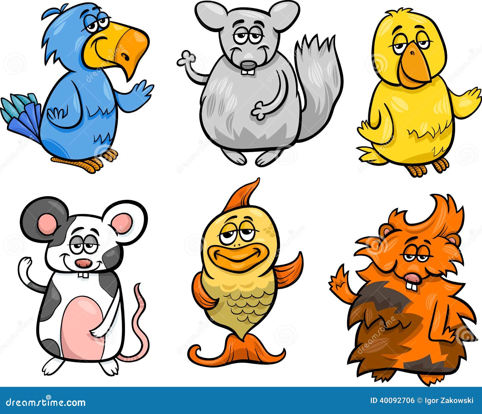 Cute Pets Set Cartoon Illustration | CartoonDealer.com #40092706