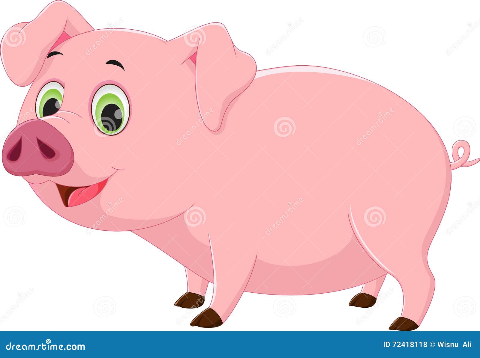 Cute pig cartoon stock vector. Illustration of pink, animal - 72418118