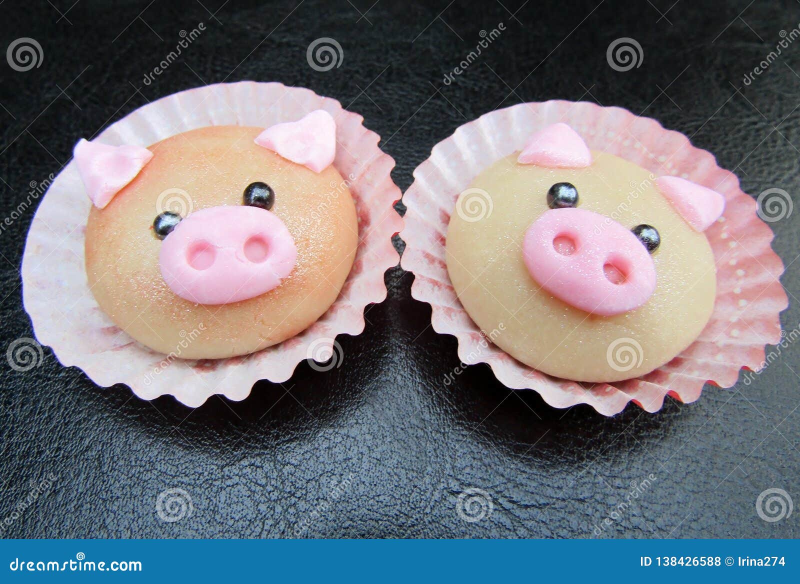 Cute pig cookies. stock photo. Image of homemade, baked - 138426588