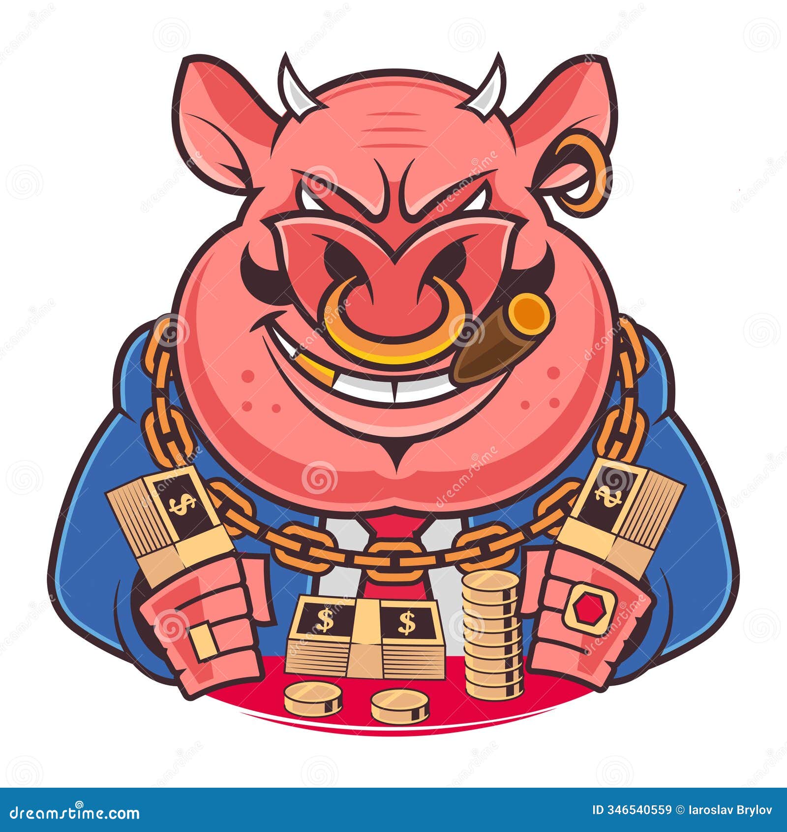 Cute Pig Illustration Pig Kawaii Chibi Vector Drawing Style Pig Stock ...