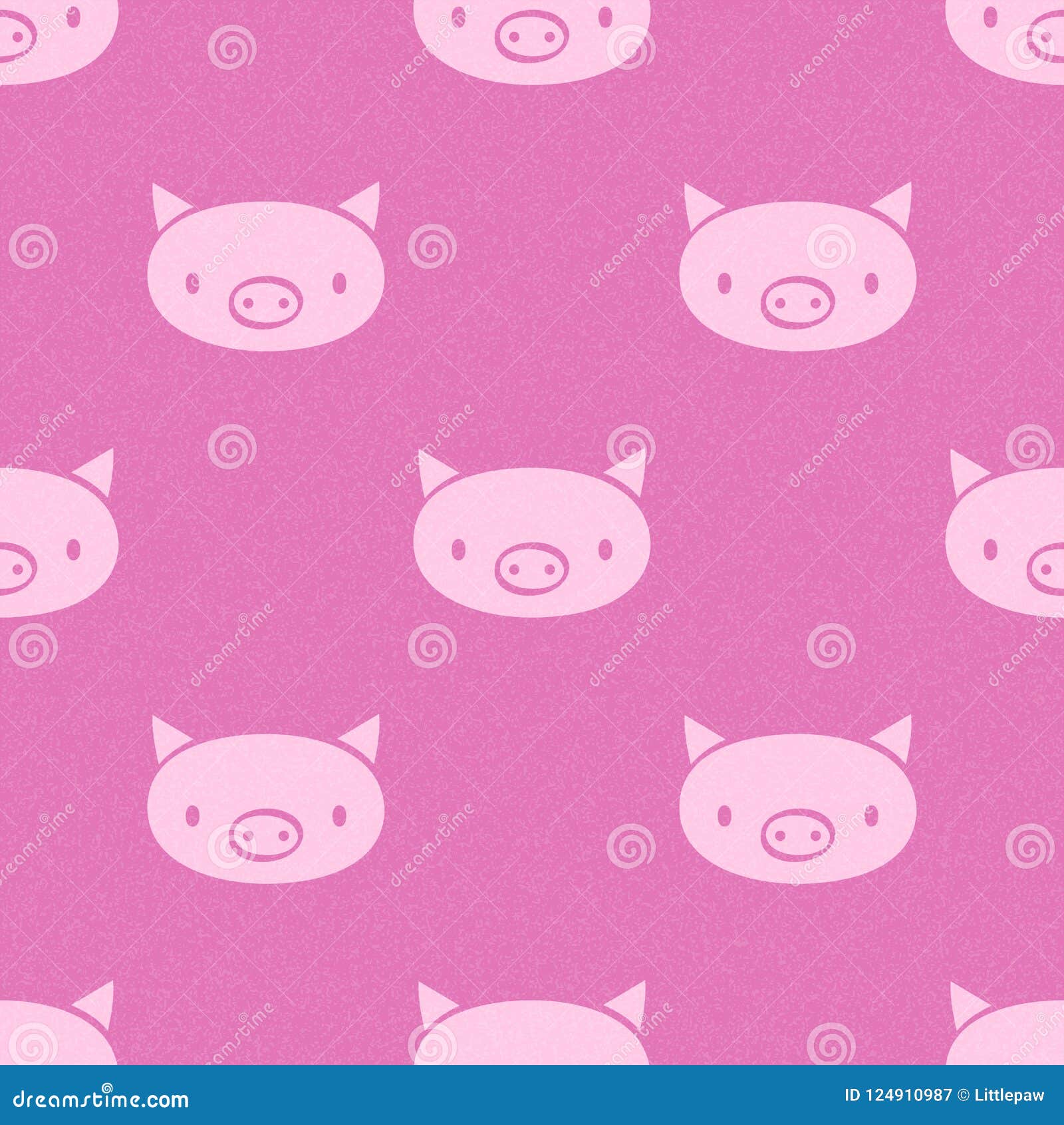 Cute Pig Vector Seamless Pattern Design. Texture for Wallpapers ...
