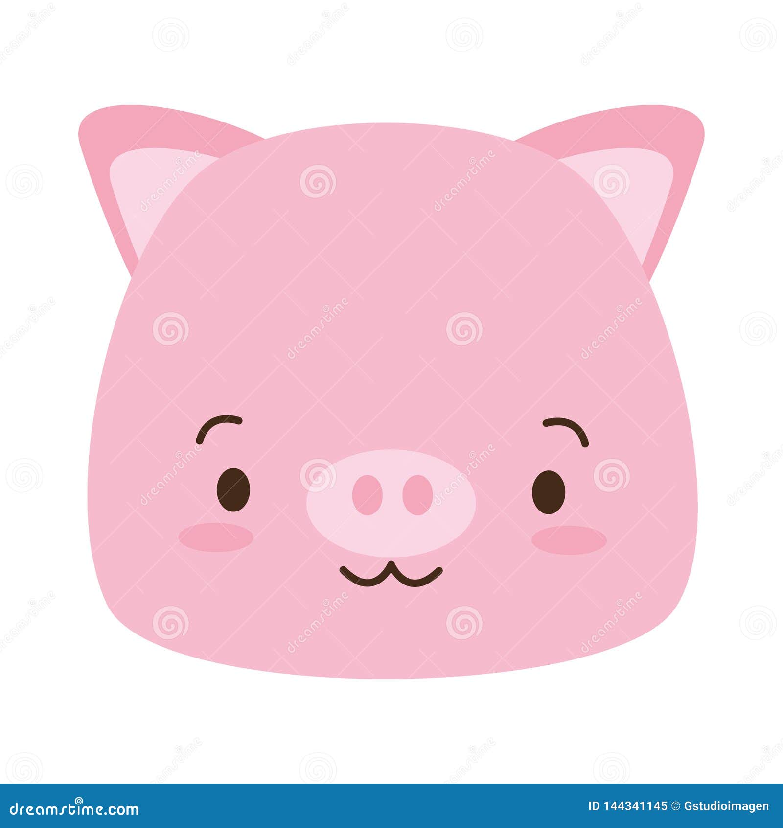 Cute piggy cartoon stock vector. Illustration of farm - 144341145