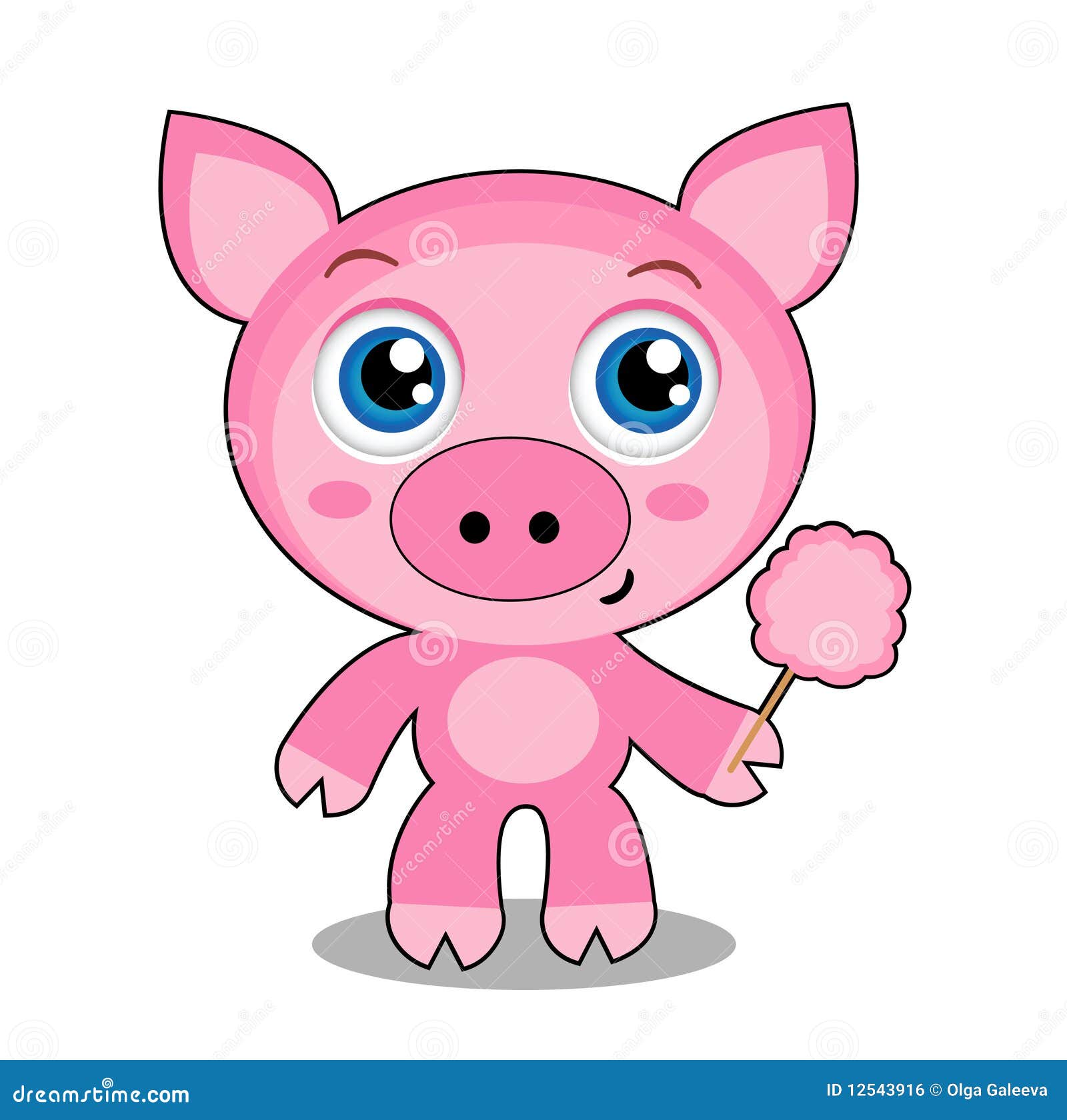 Cute piglet character stock vector. Illustration of piglet - 12543916