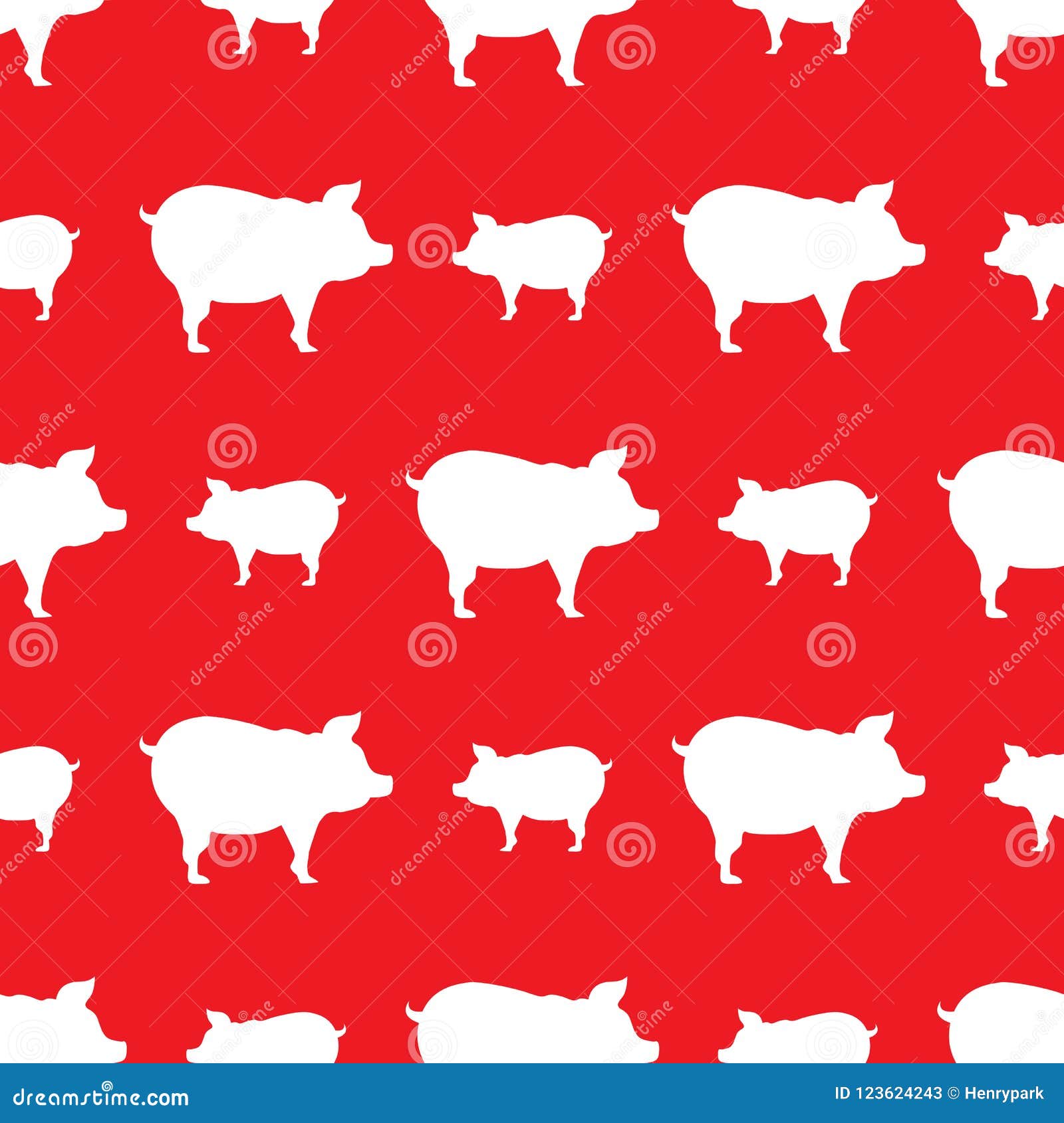 Cute pigs seamless pattern stock vector. Illustration of textile ...