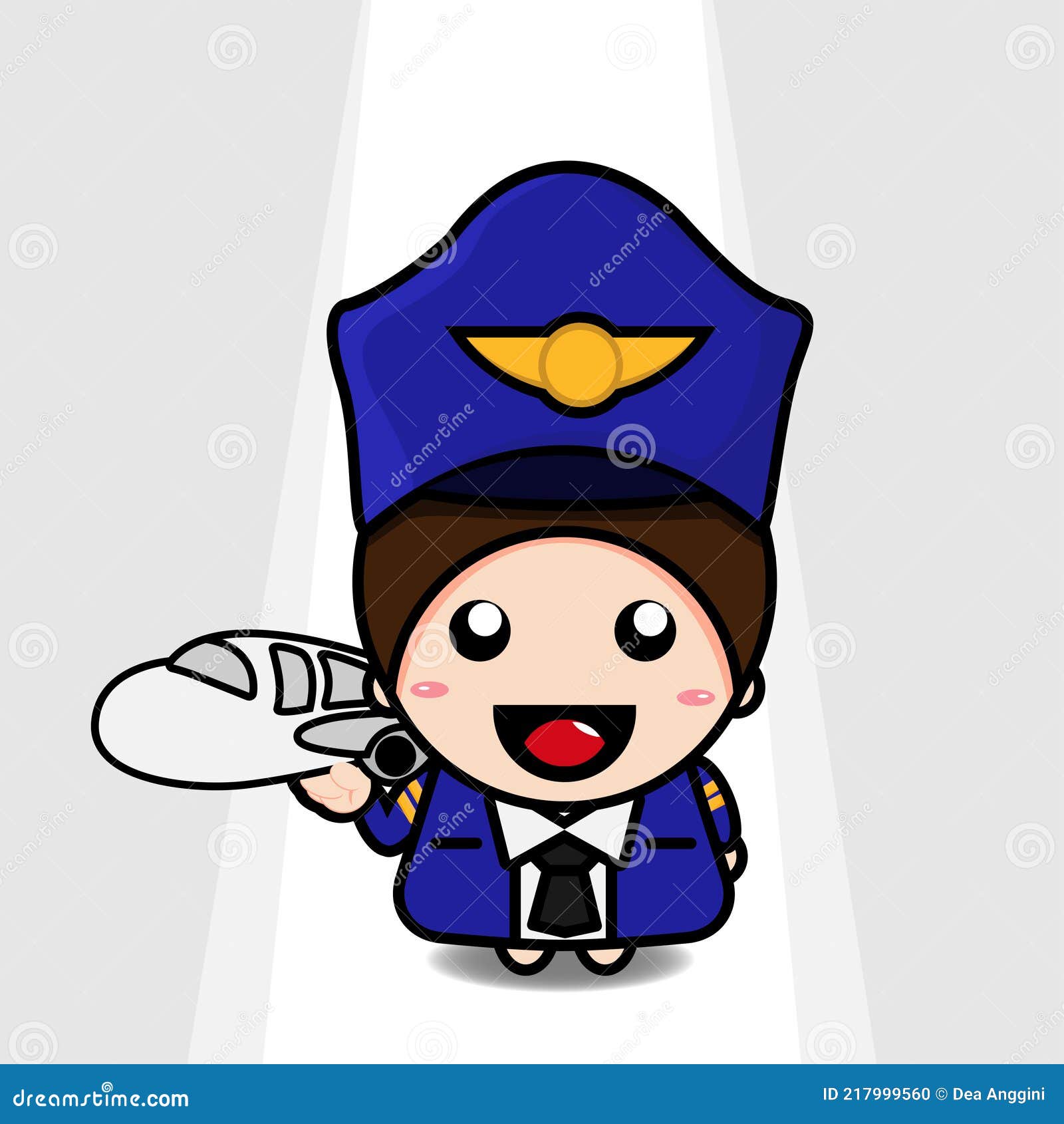 CUTE PILOT CHARACTER with SIMPLE CONCEPT Stock Vector - Illustration of ...