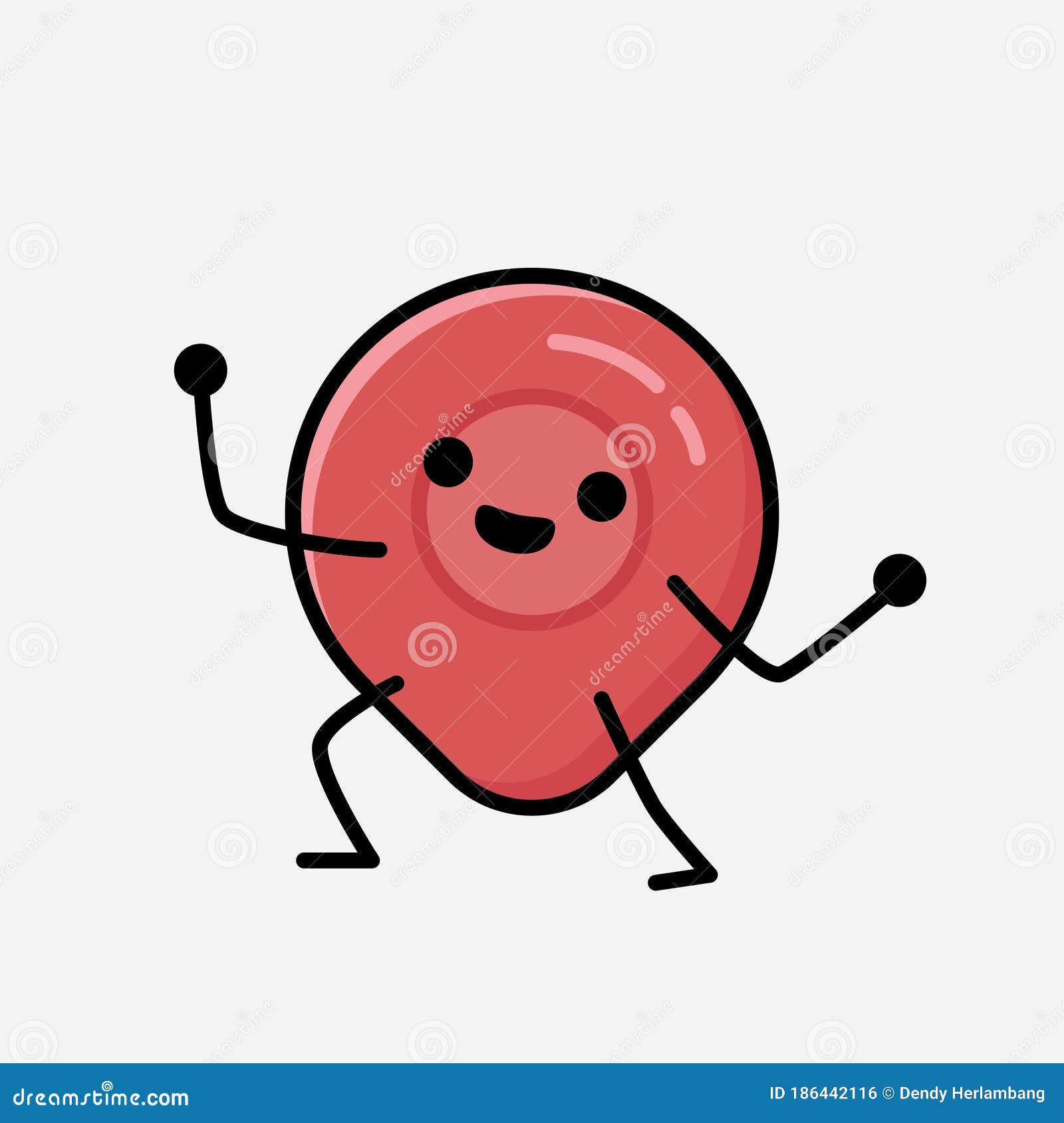 Cute Pin Point Icon Mascot Vector Character in Flat Design Style Stock ...