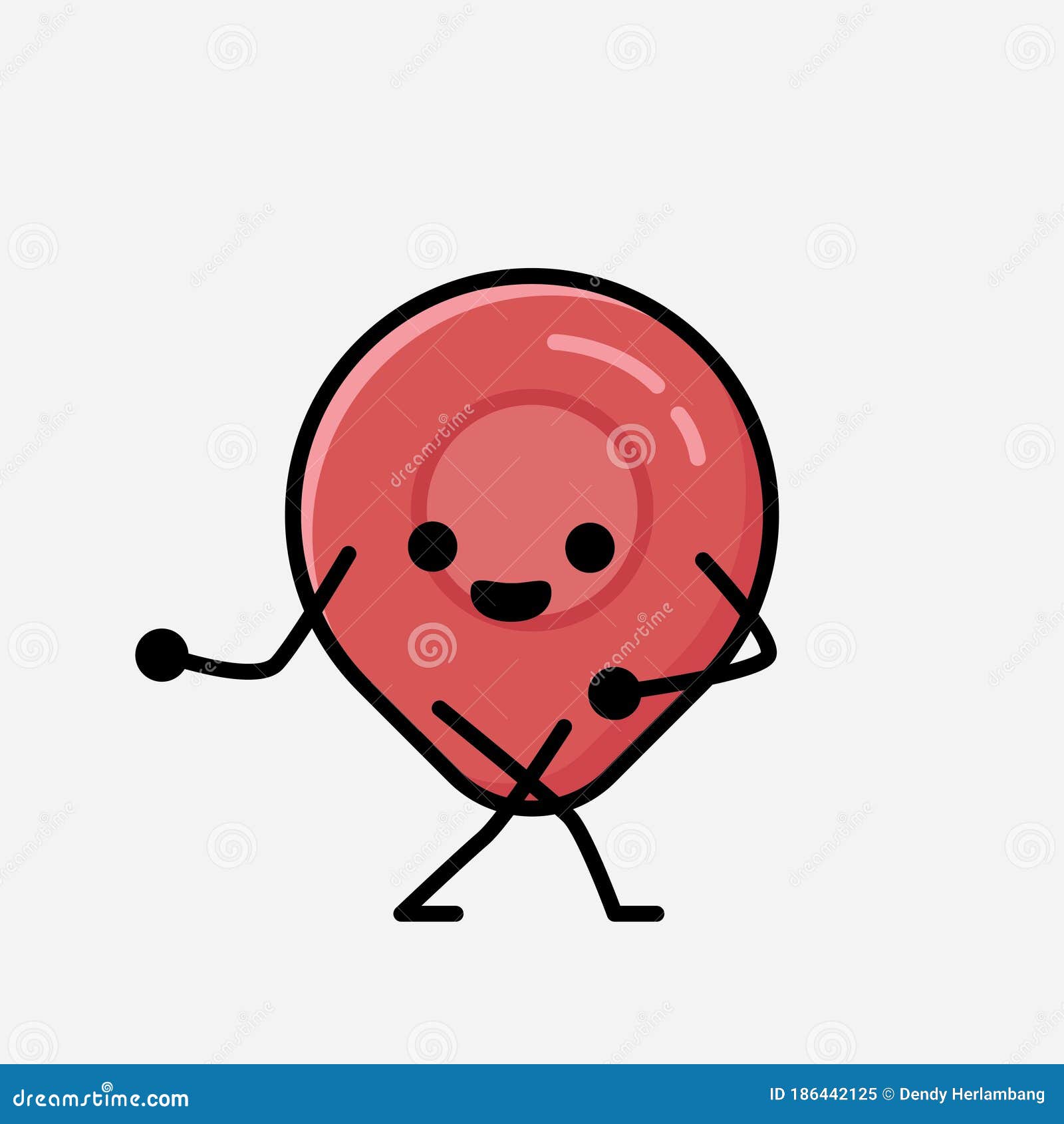 Cute Pin Point Icon Mascot Vector Character in Flat Design Style Stock ...