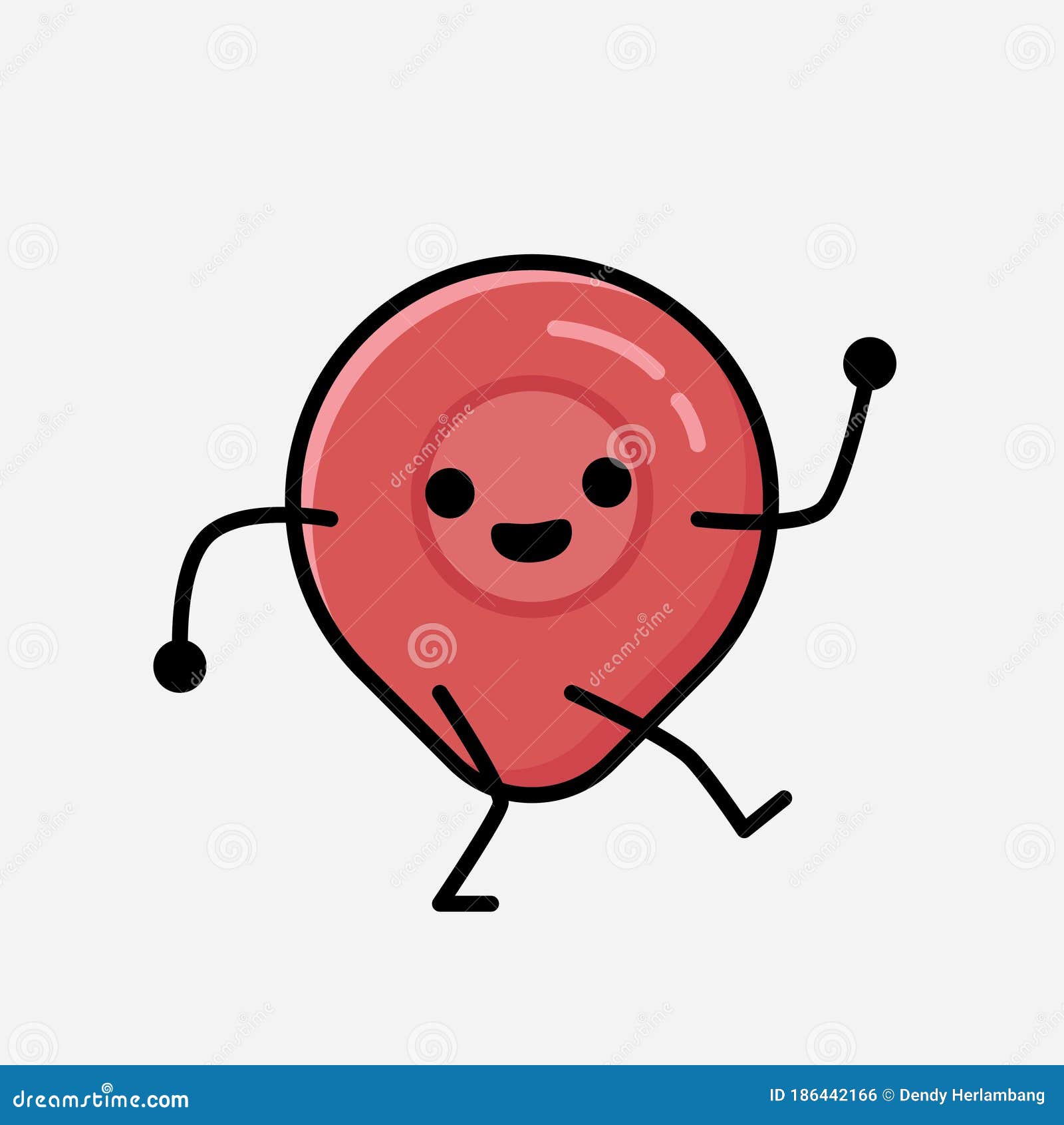 Cute Pin Point Icon Mascot Vector Character in Flat Design Style Stock ...