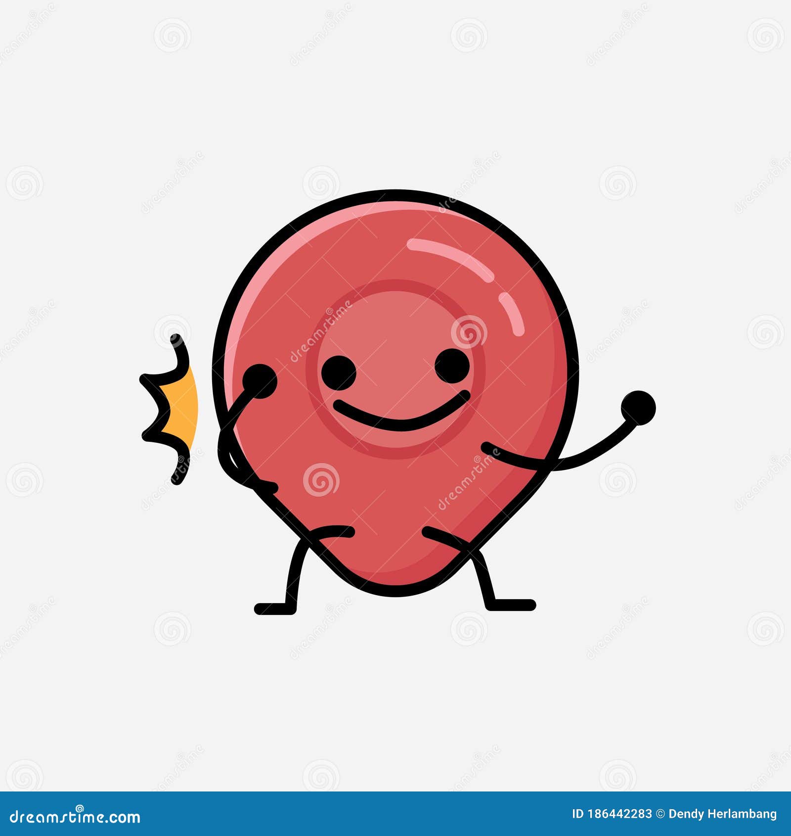 Cute Pin Point Icon Mascot Vector Character in Flat Design Style Stock ...
