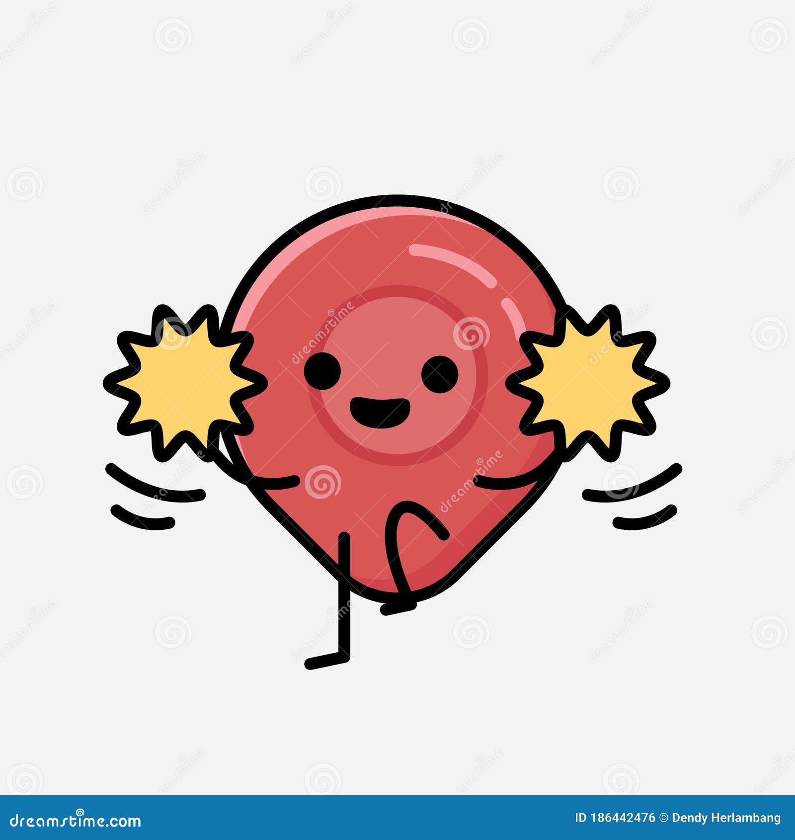 Cute Pin Point Icon Mascot Vector Character in Flat Design Style Stock ...