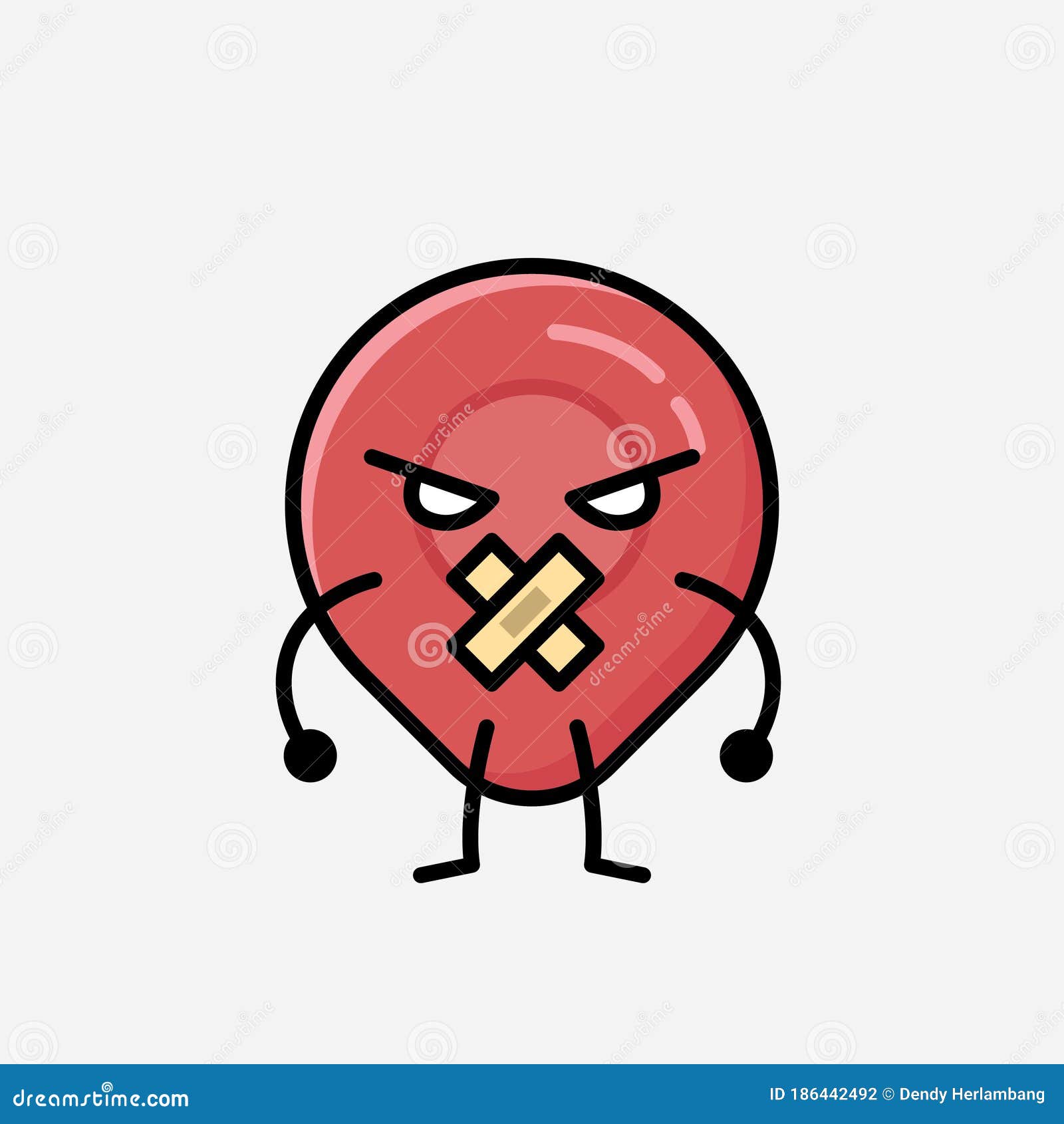 Cute Pin Point Icon Mascot Vector Character in Flat Design Style Stock ...