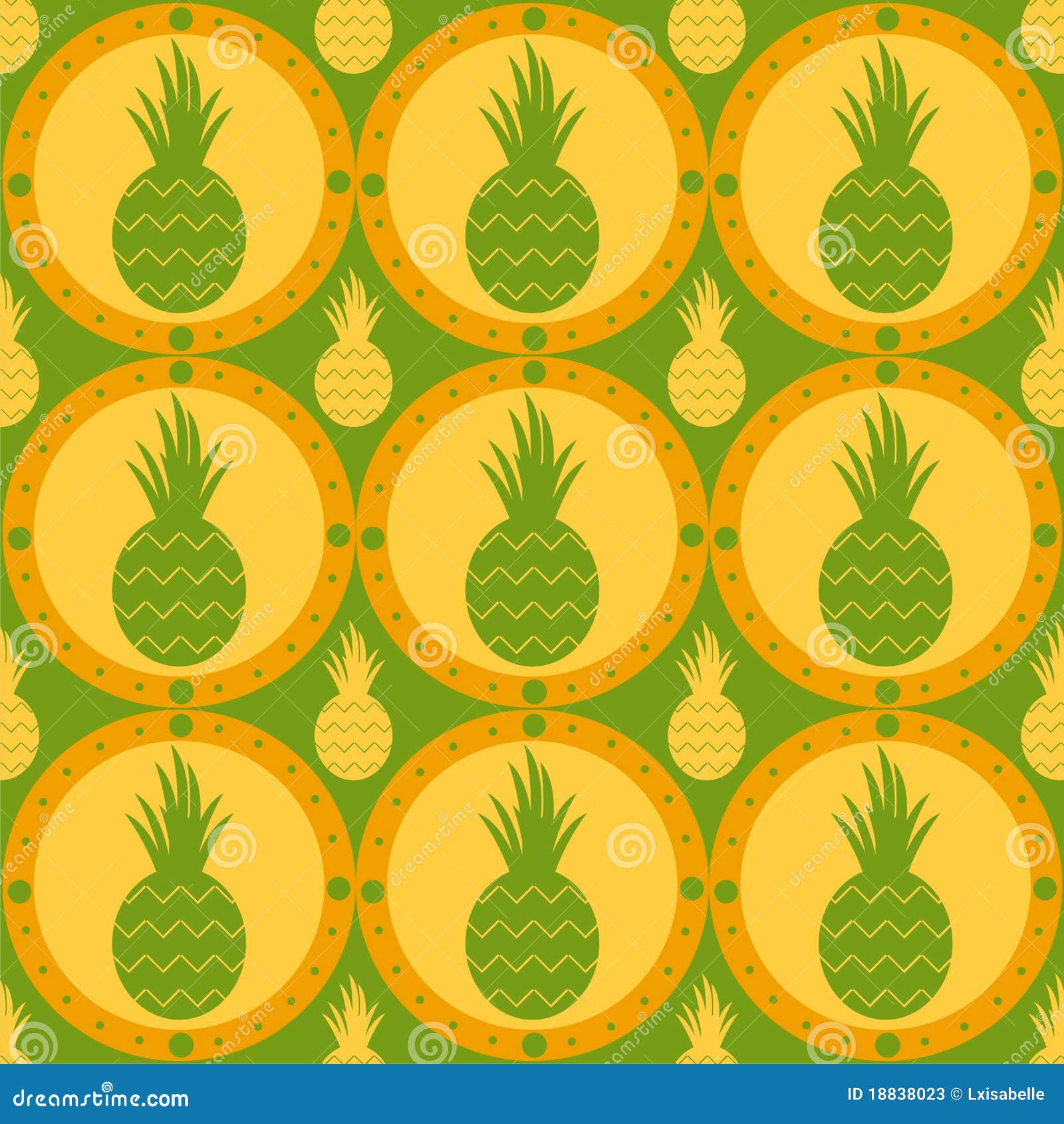 Cute pineapple pattern stock vector. Illustration of design - 18838023