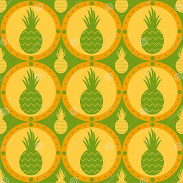 Cute pineapple pattern stock vector. Illustration of design - 18838023
