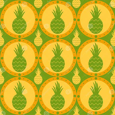Cute pineapple pattern stock vector. Illustration of design - 18838023