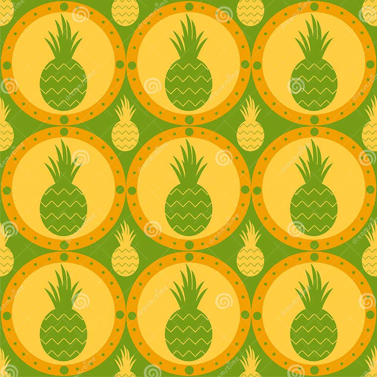Cute pineapple pattern stock vector. Illustration of design - 18838023