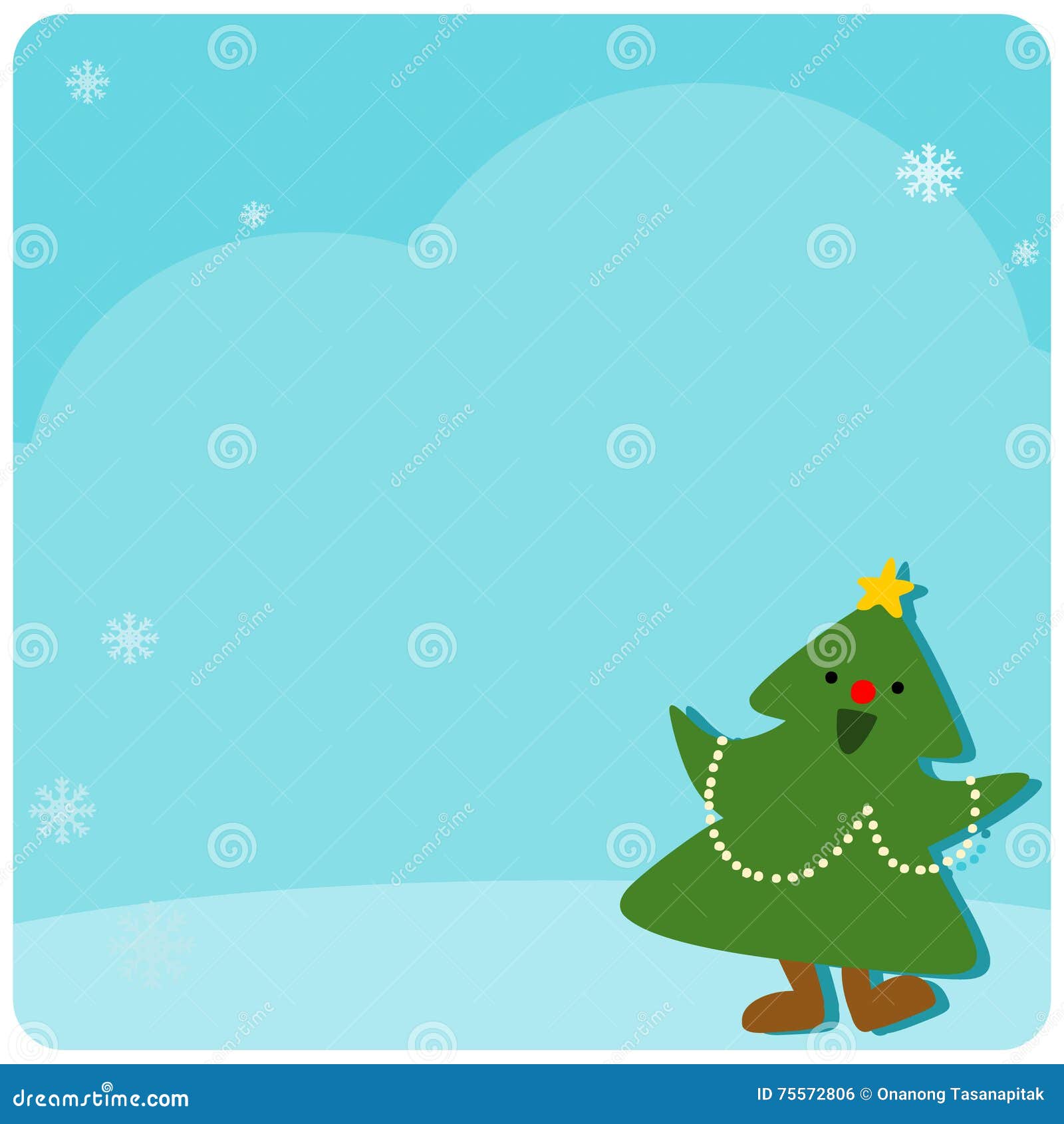 Cute pinery at empty board stock vector. Illustration of holiday - 75572806