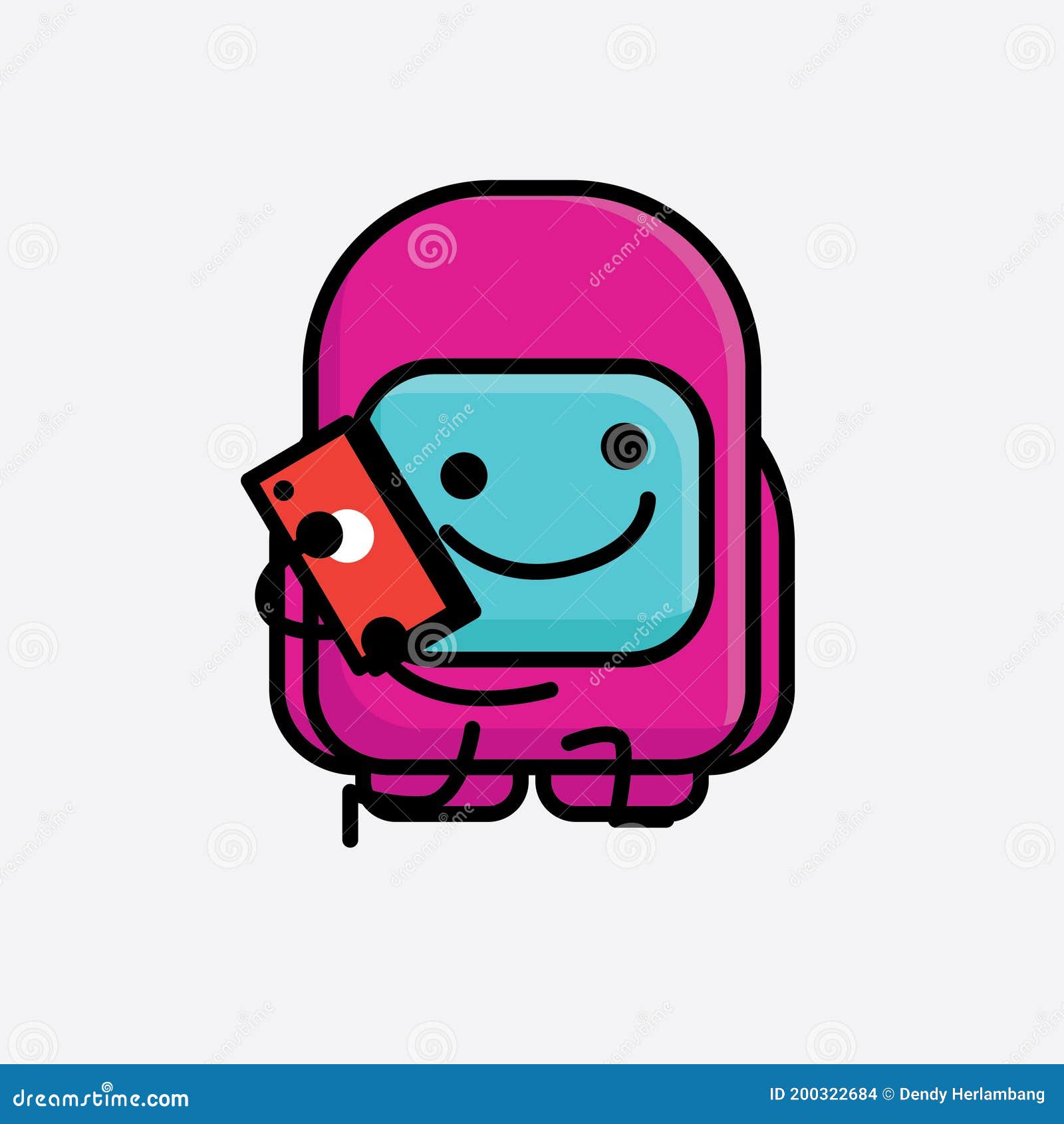 Cute Pink Astronaut Vector Character Stock Vector - Illustration of ...