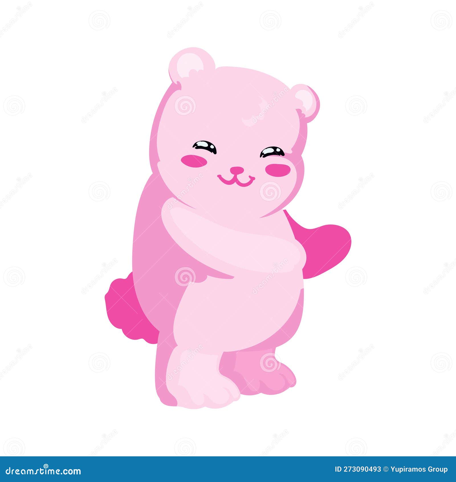 Cute pink bear stock vector. Illustration of isolated - 273090493