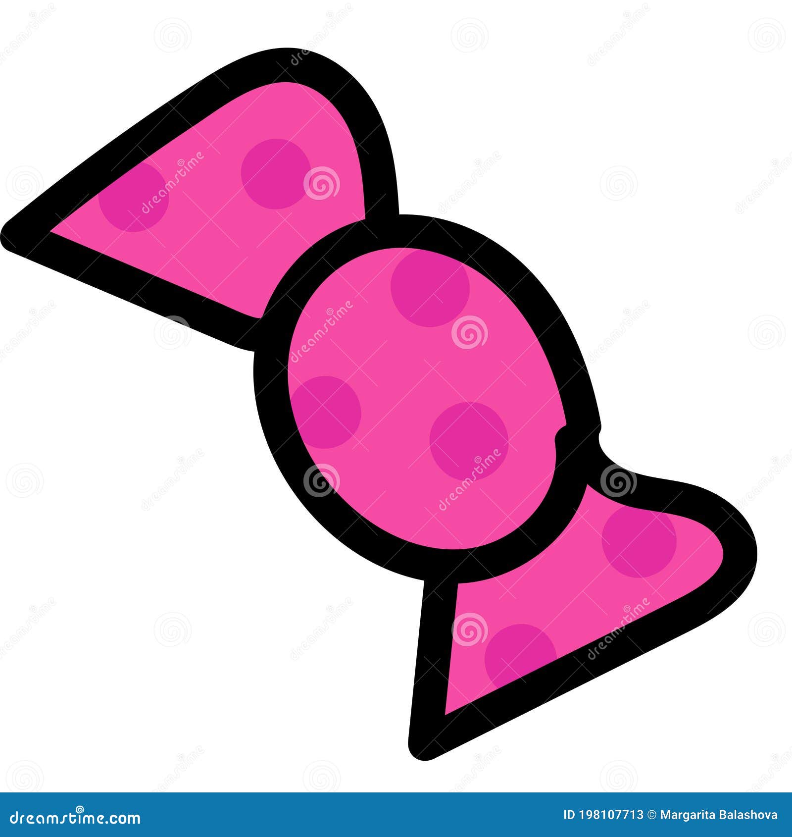 Cute Pink Candy, Vector Color Element in Doodle Style, Cute Drawing ...