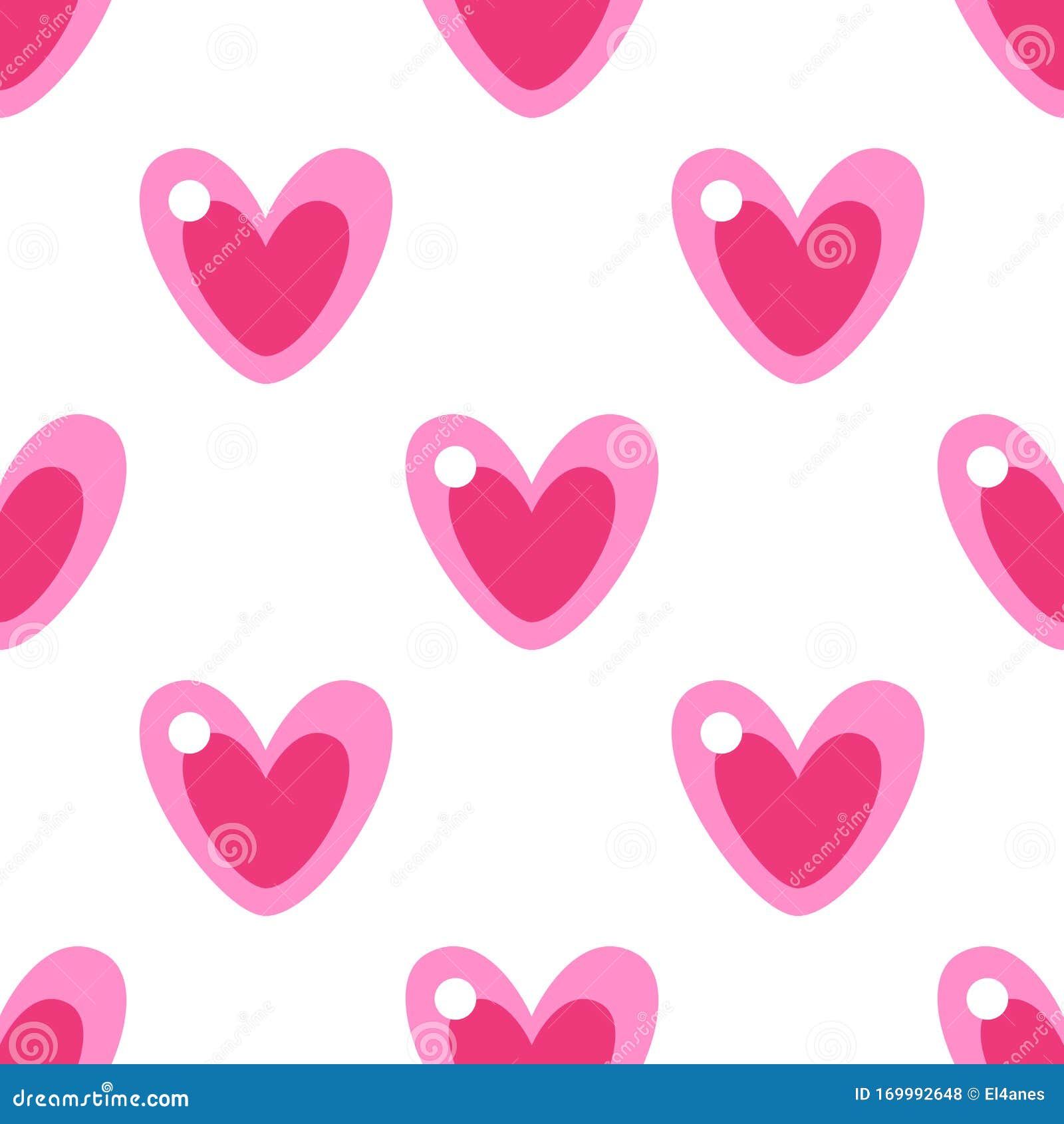 Cute Pink Cartoon Heart Pattern Stock Vector - Illustration of sticker ...